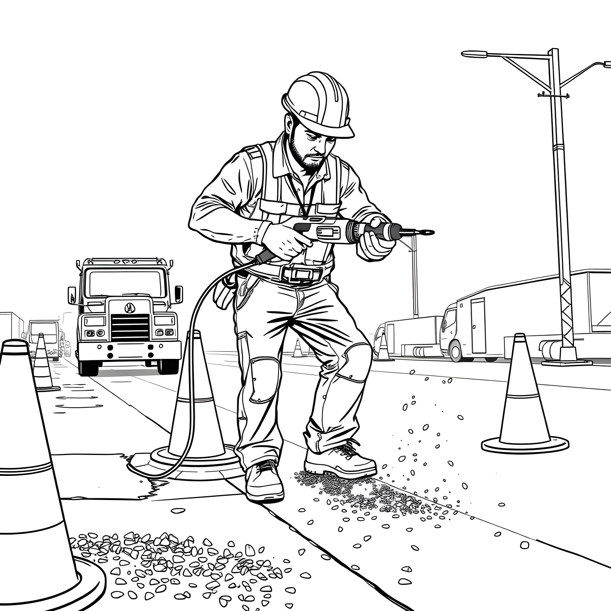 Best Jackhammer Coloring Pages (Free Printable PDF)