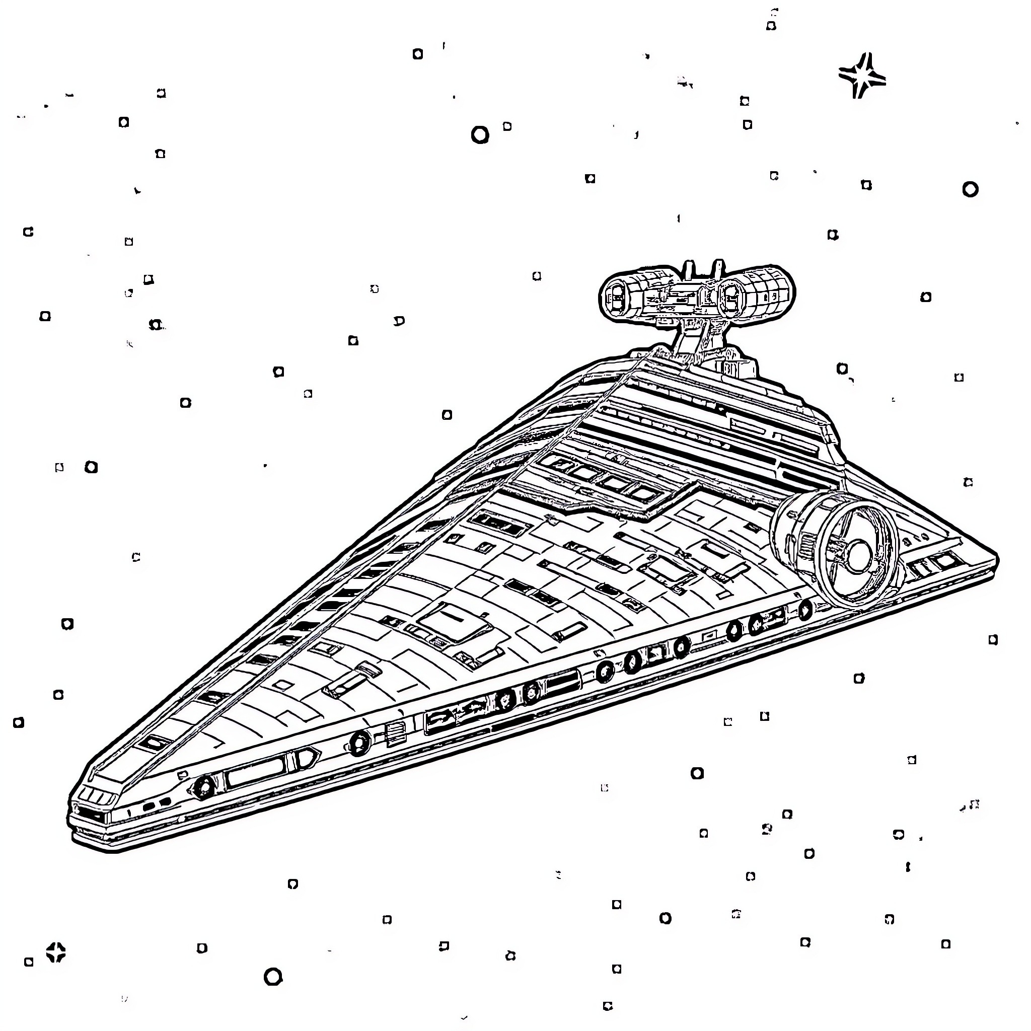 Best Imperial Star Destroyer Coloring Pages (Free Printable PDF)