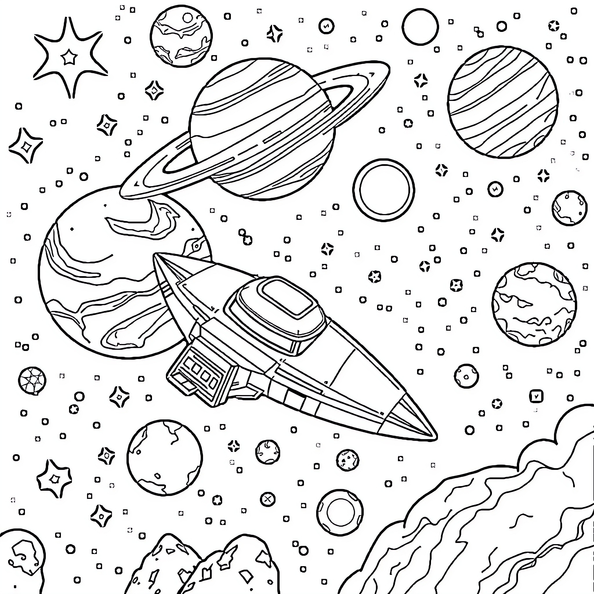 Best Space Coloring Pages (Free Printable PDF)