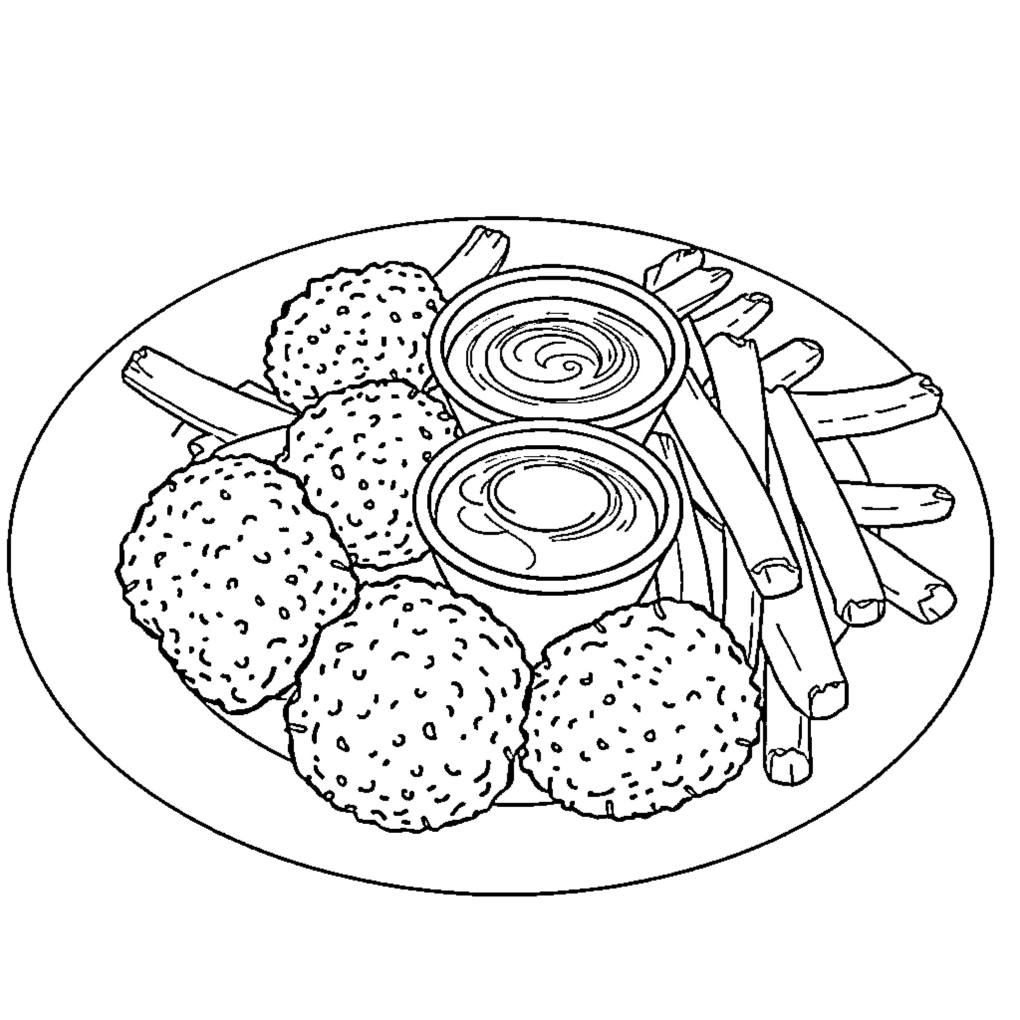 Best Chicken Nugget Coloring Pages (Free Printable PDF)