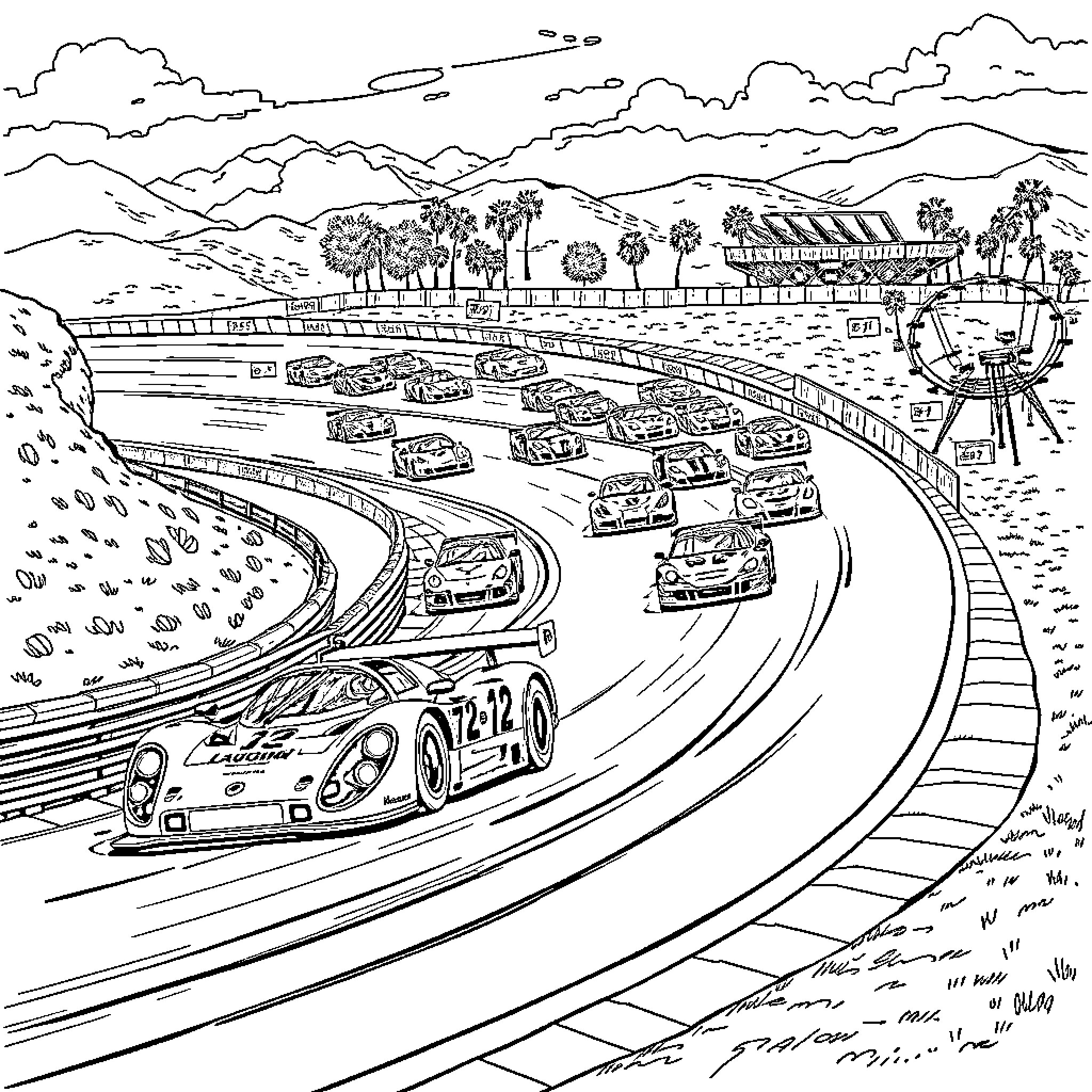 Best Racetrack Coloring Pages (Free Printable PDF)