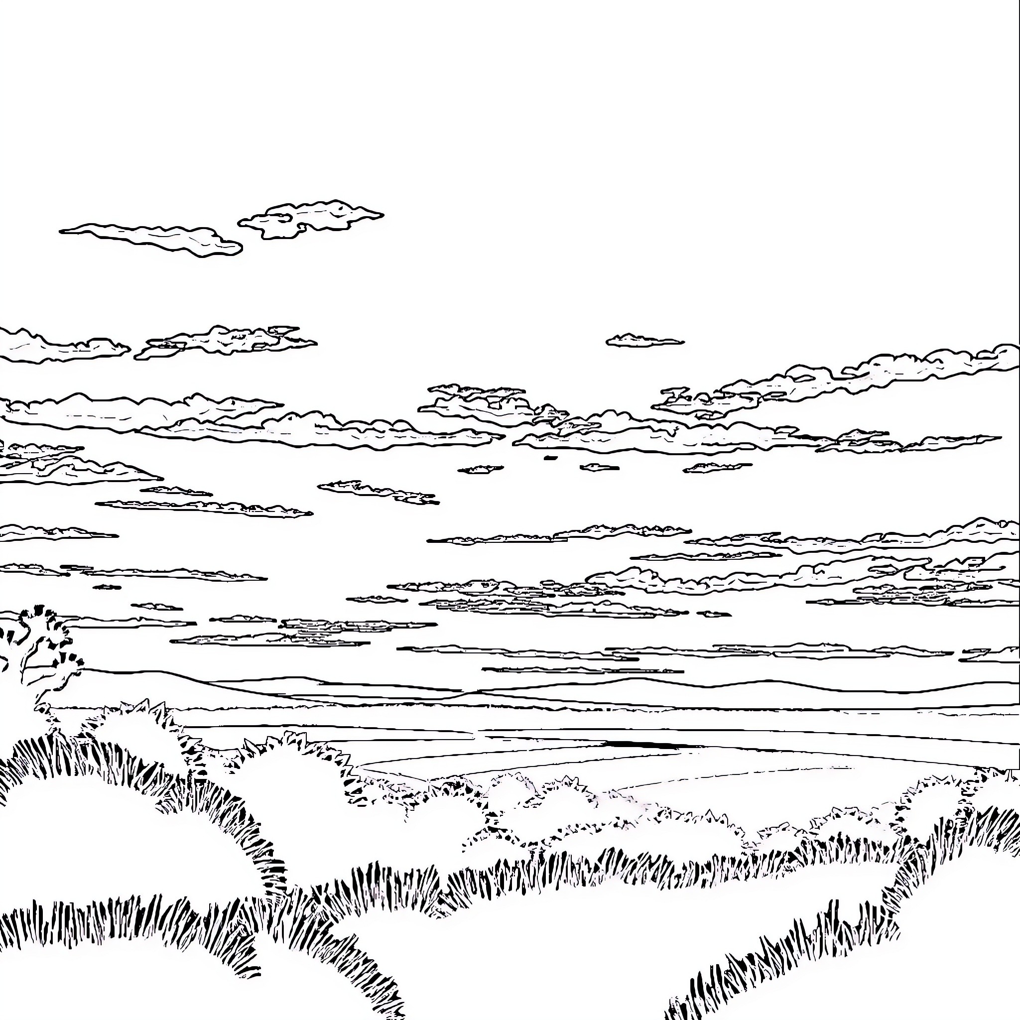 109 Best Sunset Coloring Pages (Free Printable PDFs)