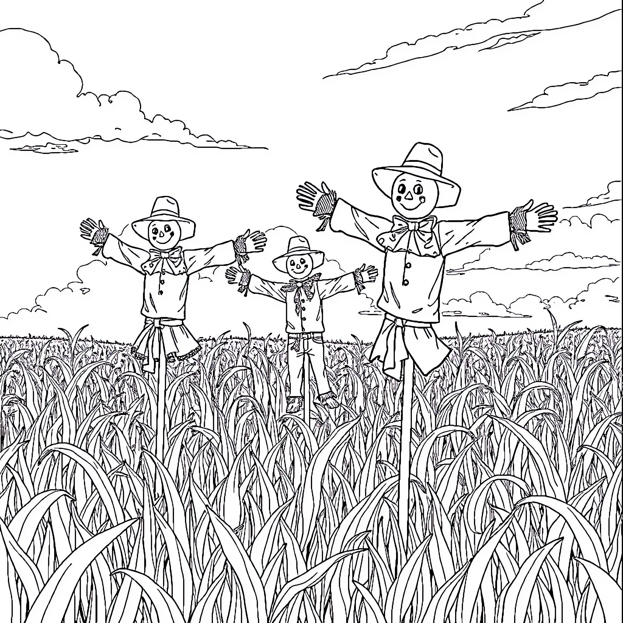 Best Scarecrow Coloring Pages (Free Printable PDF)
