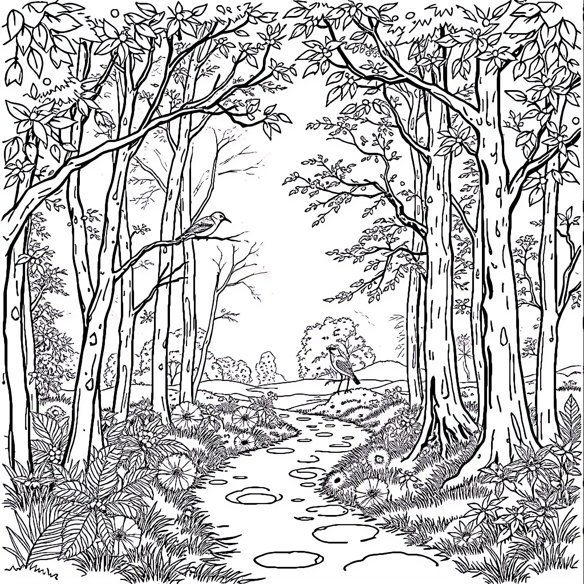 Best Forest Coloring Pages (Free Printable PDF)