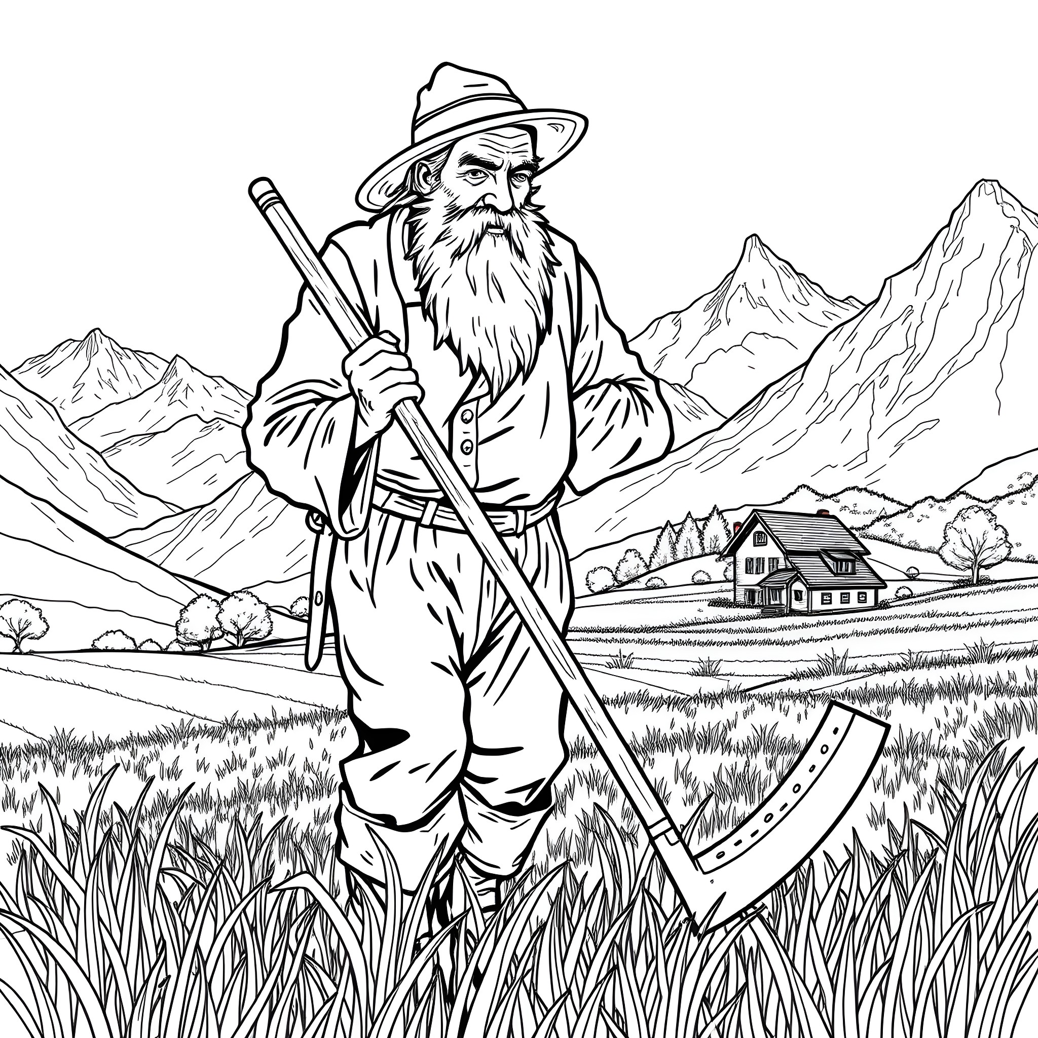 Best Old Man Coloring Pages (Free Printable PDF)
