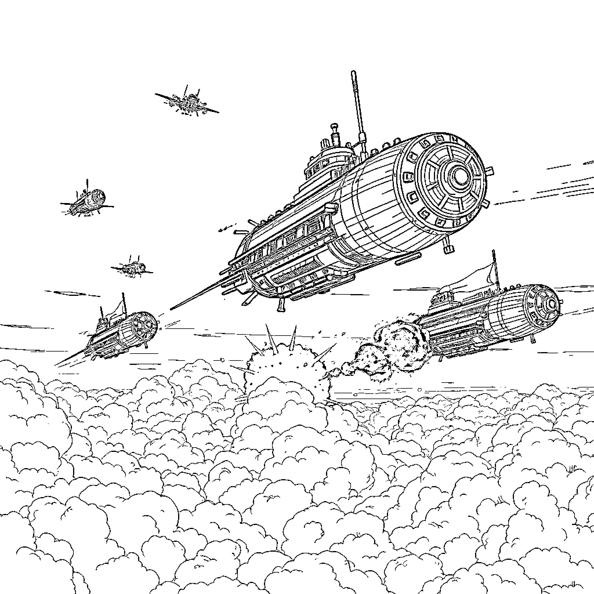 Best Airship Coloring Pages (Free Printable PDF)