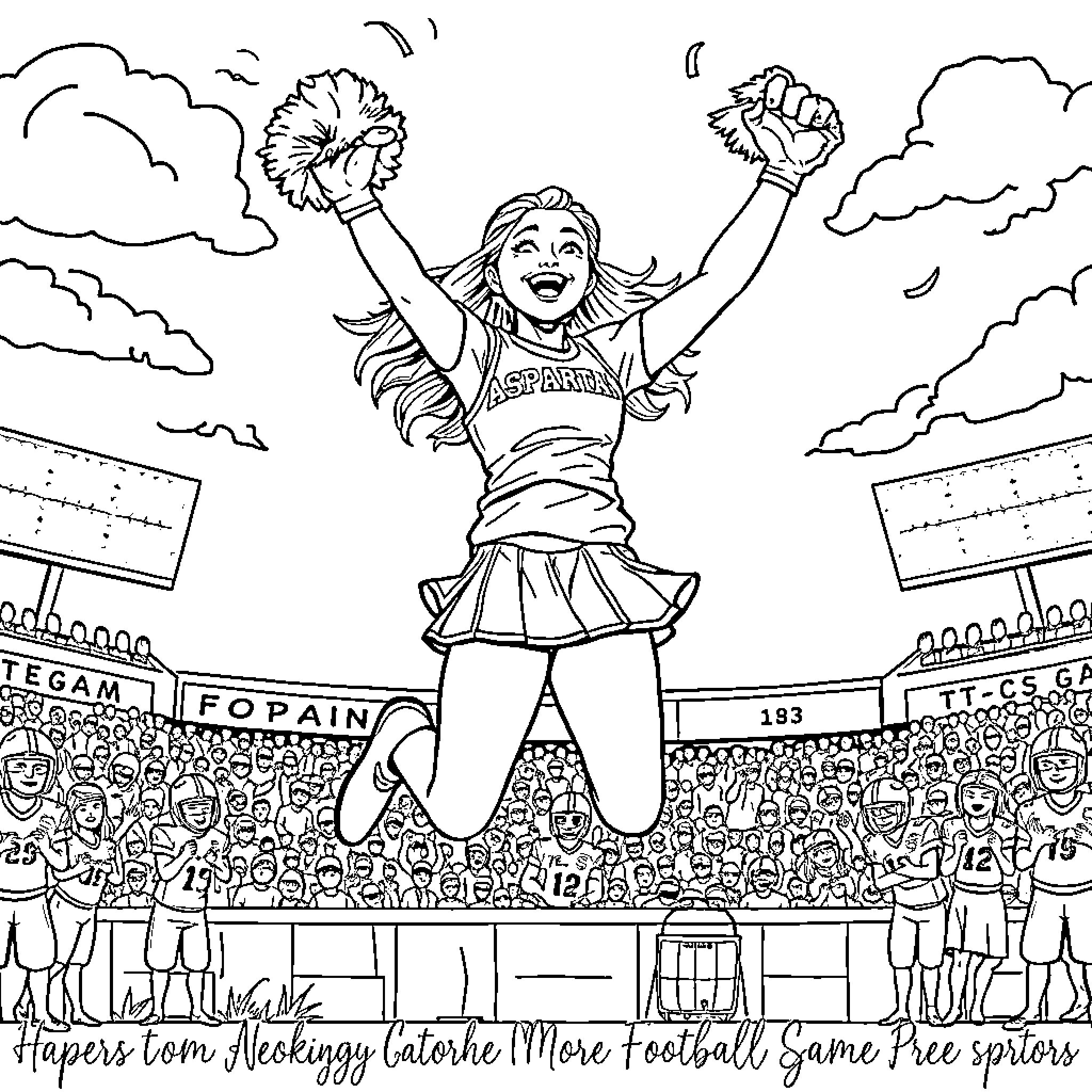 Best Cheerleader Coloring Pages (Free Printable PDF)