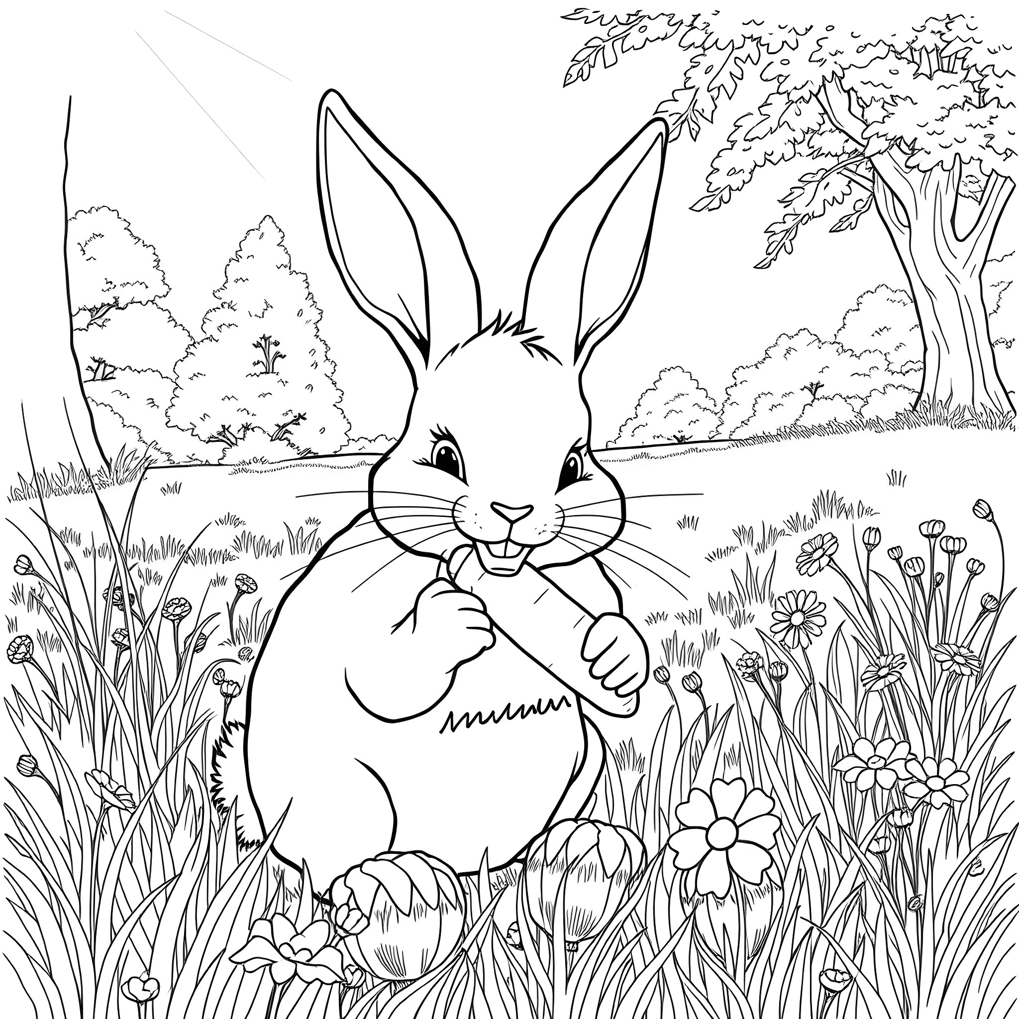 25 Best Bunny Coloring Pages (Free Printable PDFs)