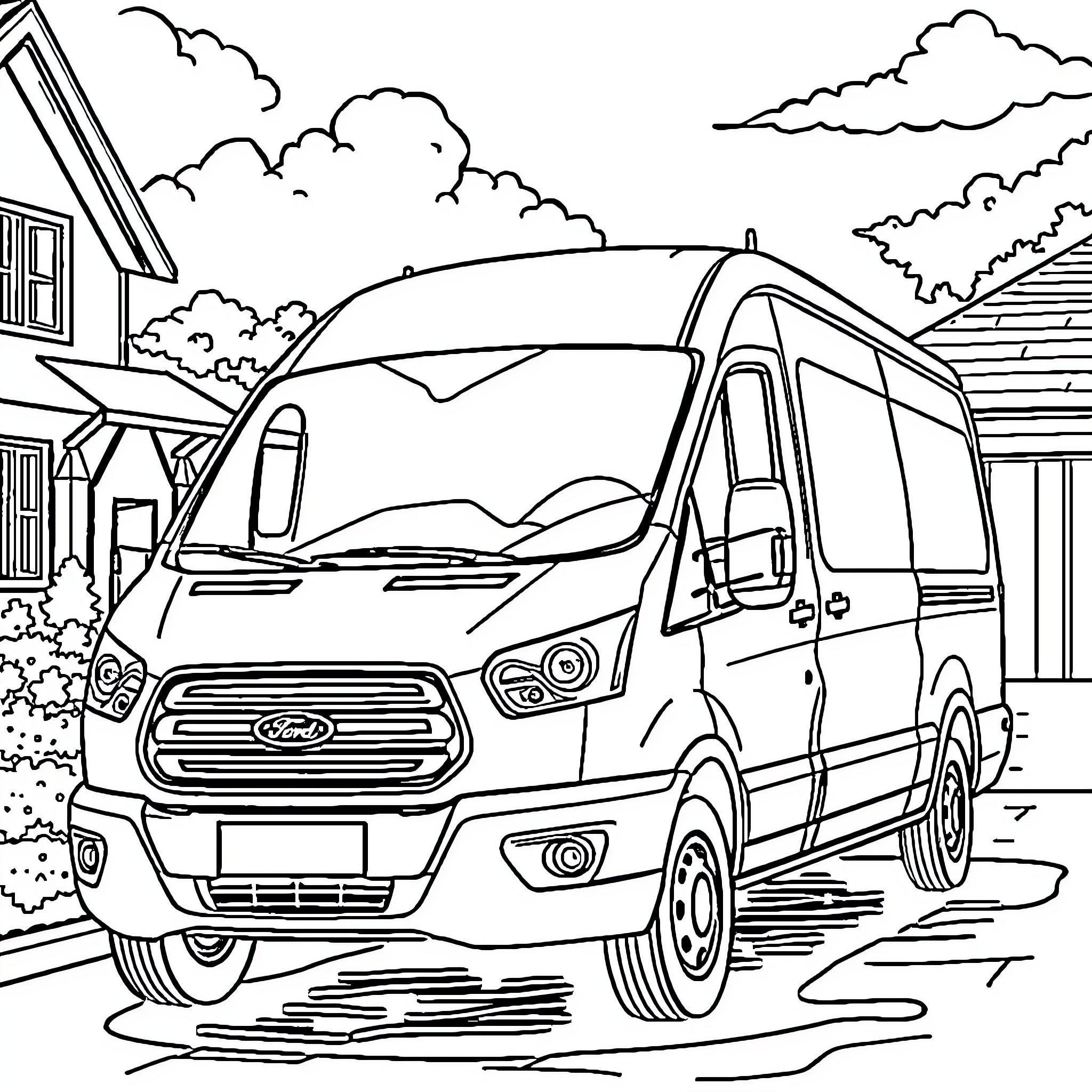 Best Ford Transit Coloring Pages (Free Printable PDF)