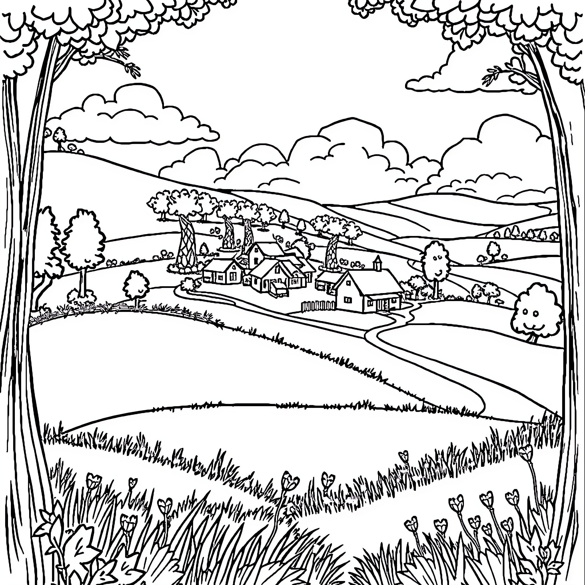 Best Village Coloring Pages (Free Printable PDF)