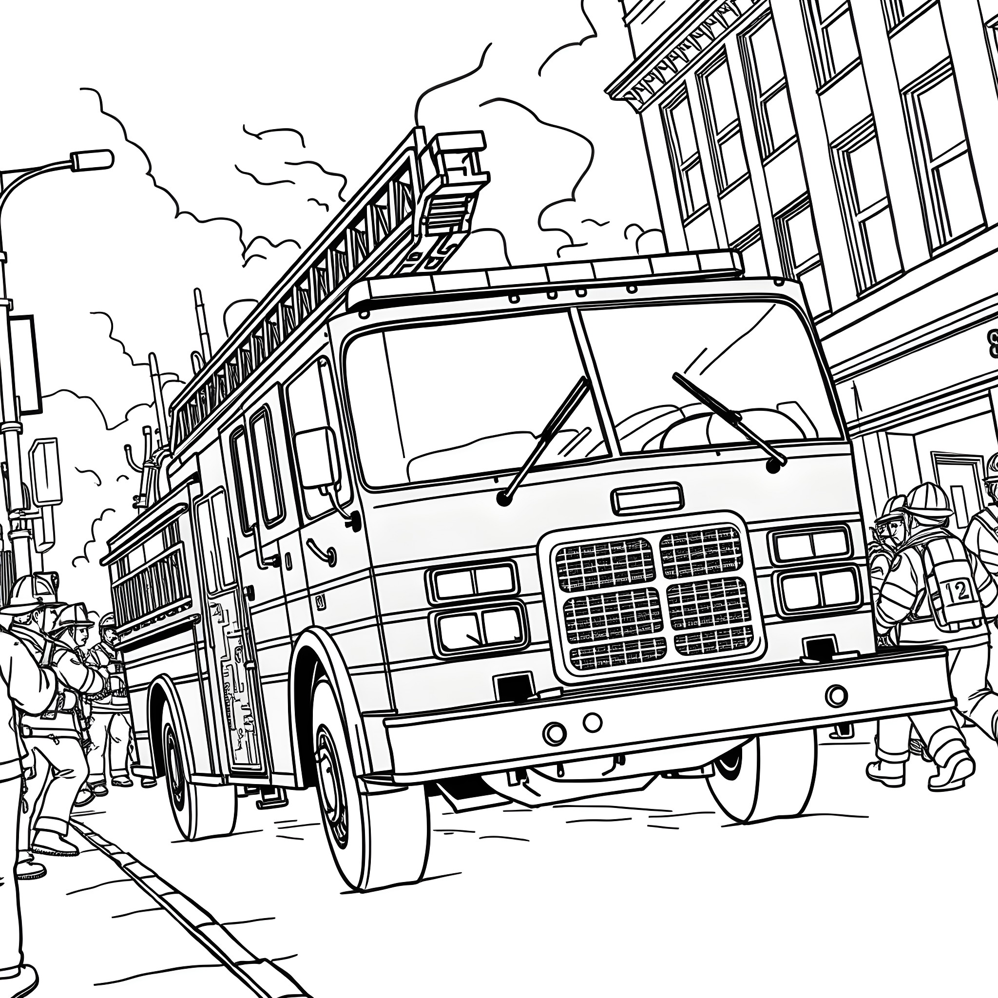 Best Fire Engine Coloring Pages (Free Printable PDF)