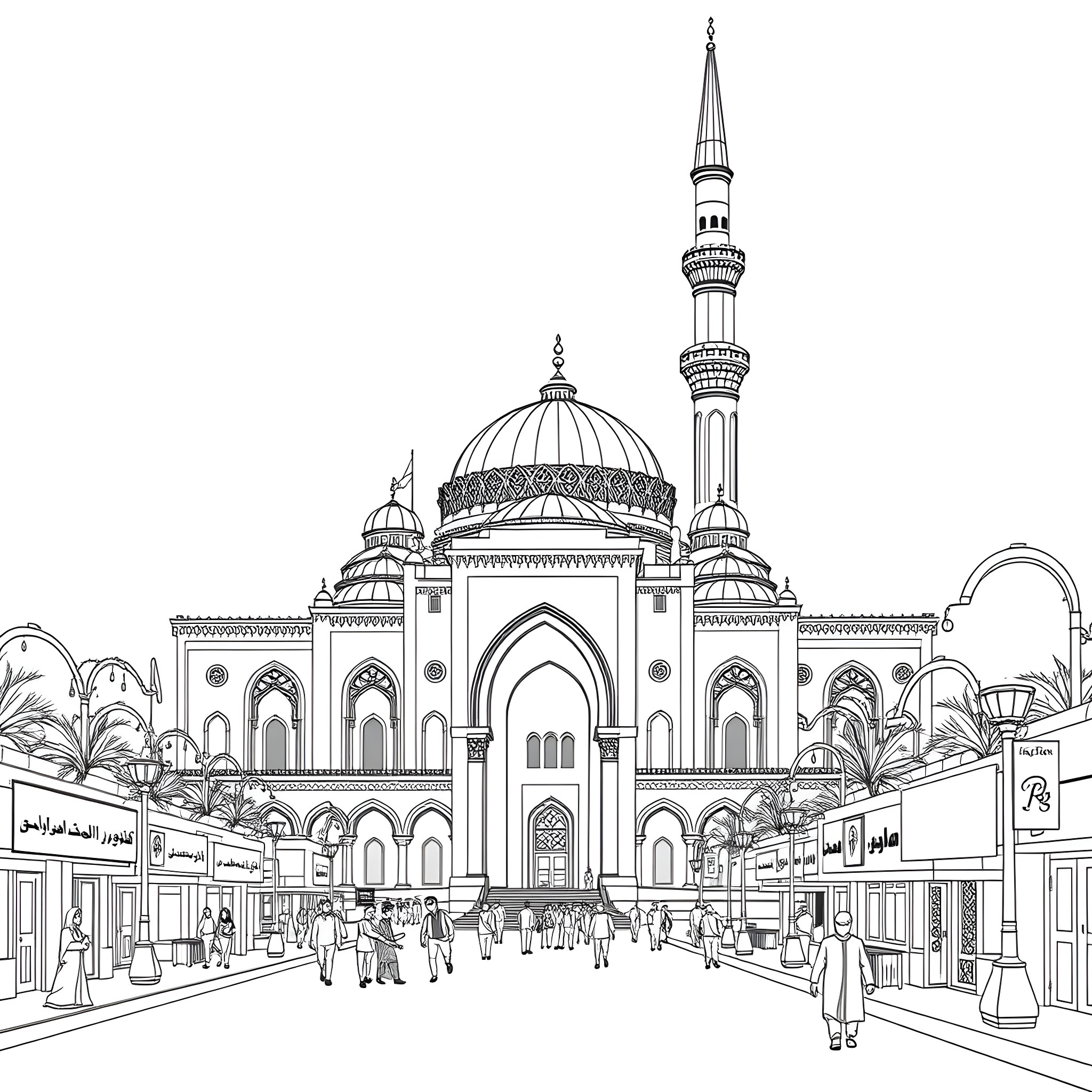 Best Mosque Coloring Pages (Free Printable PDF)