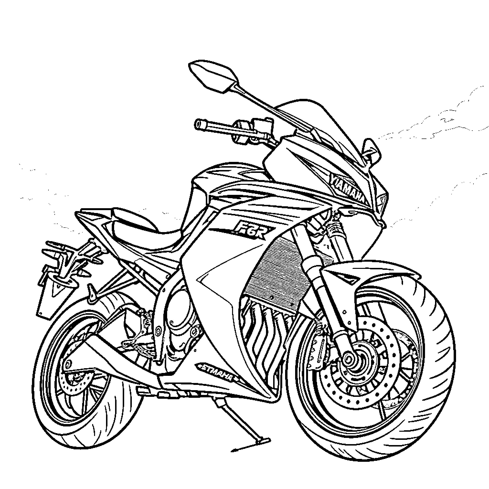 Best Yamaha FZ6R Coloring Pages (Free Printable PDF)