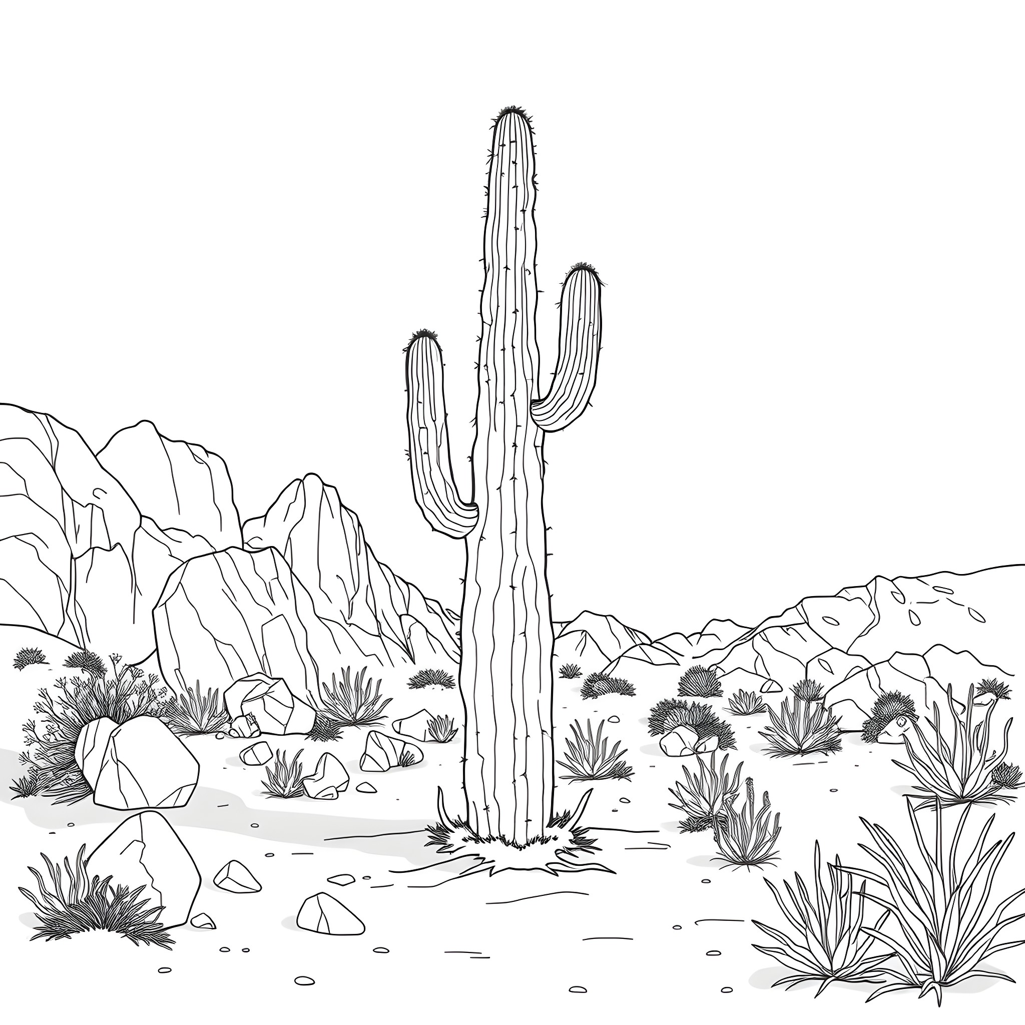 Best Cactus Coloring Pages (Free Printable PDF)