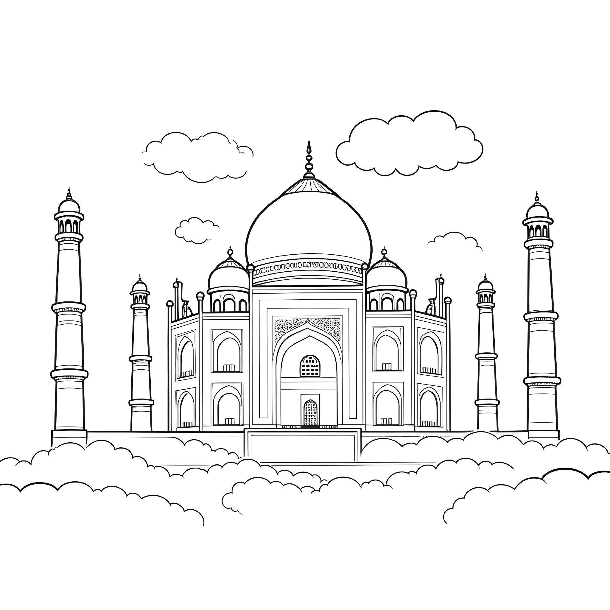 Best Taj Mahal Coloring Pages (Free Printable PDF)