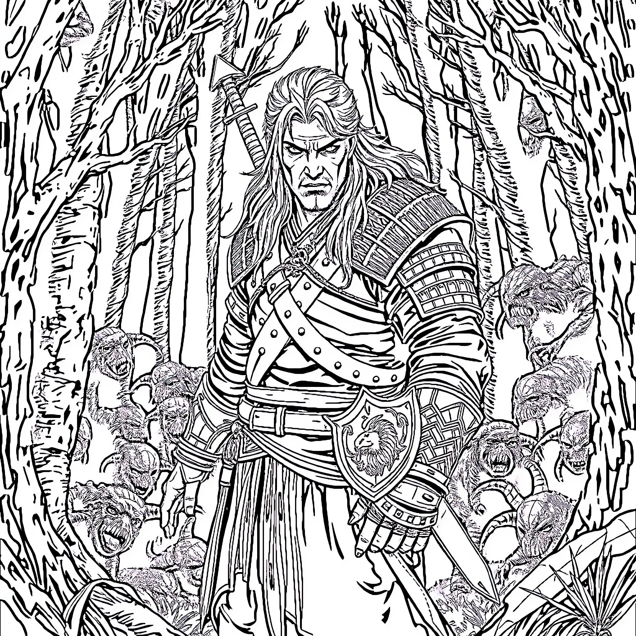 Best Witcher Coloring Pages (Free Printable PDF)