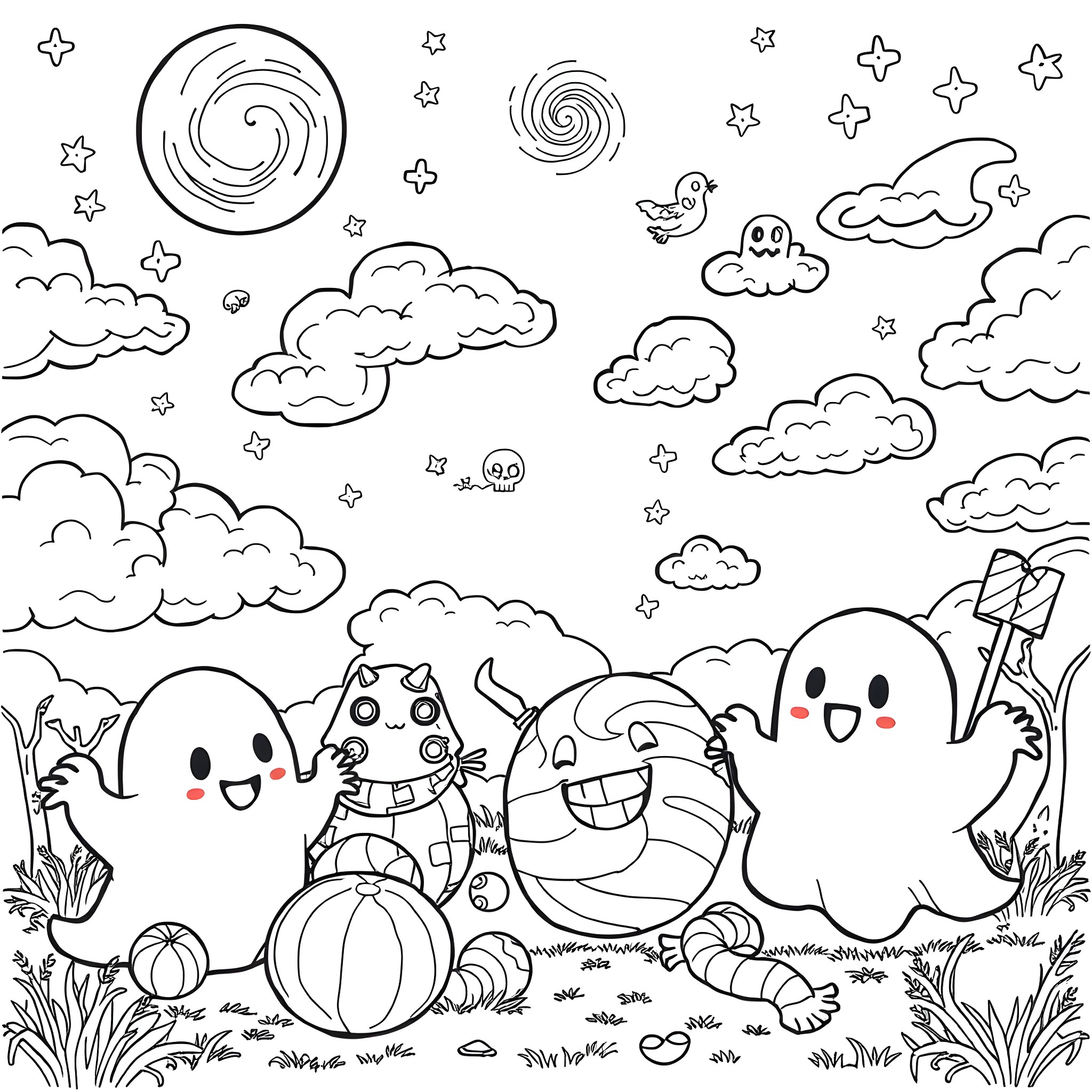 2 Best Creepy Kawaii Coloring Pages (Free Printable PDFs)