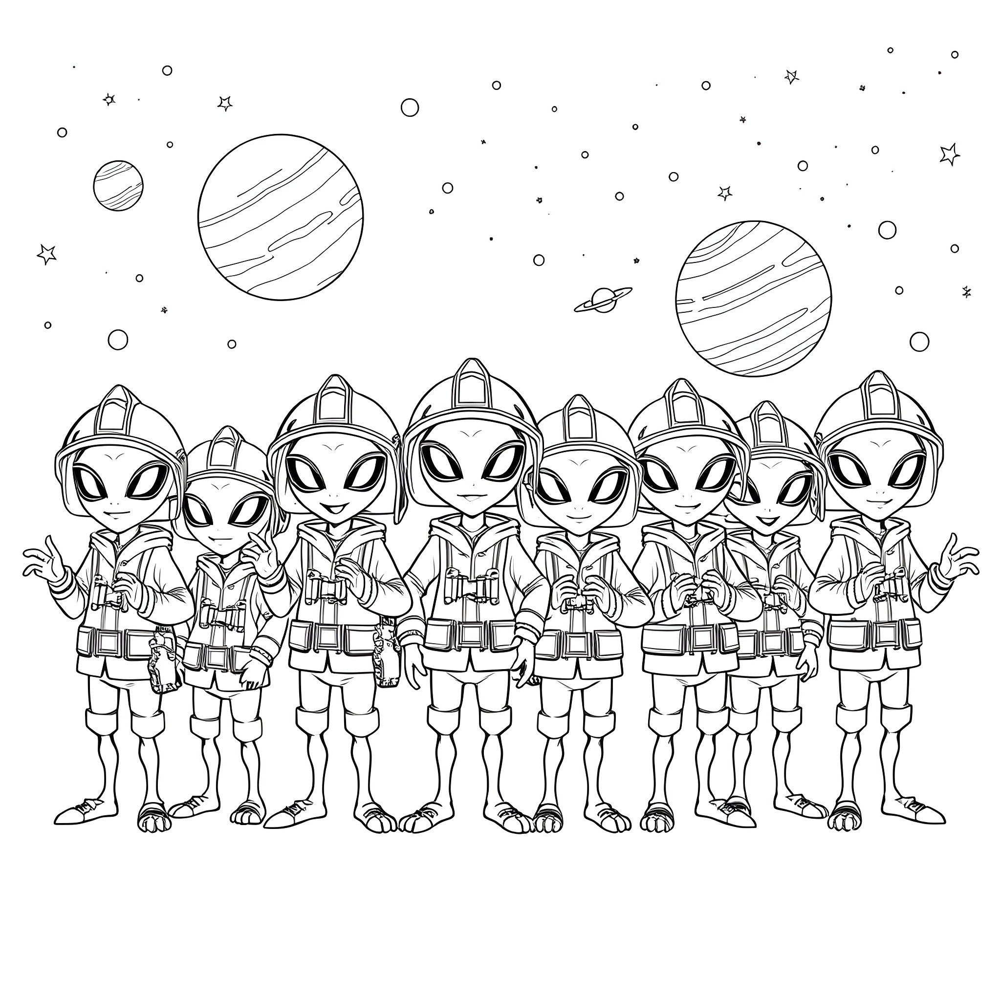 32 Best Alien Coloring Pages (Free Printable PDFs)