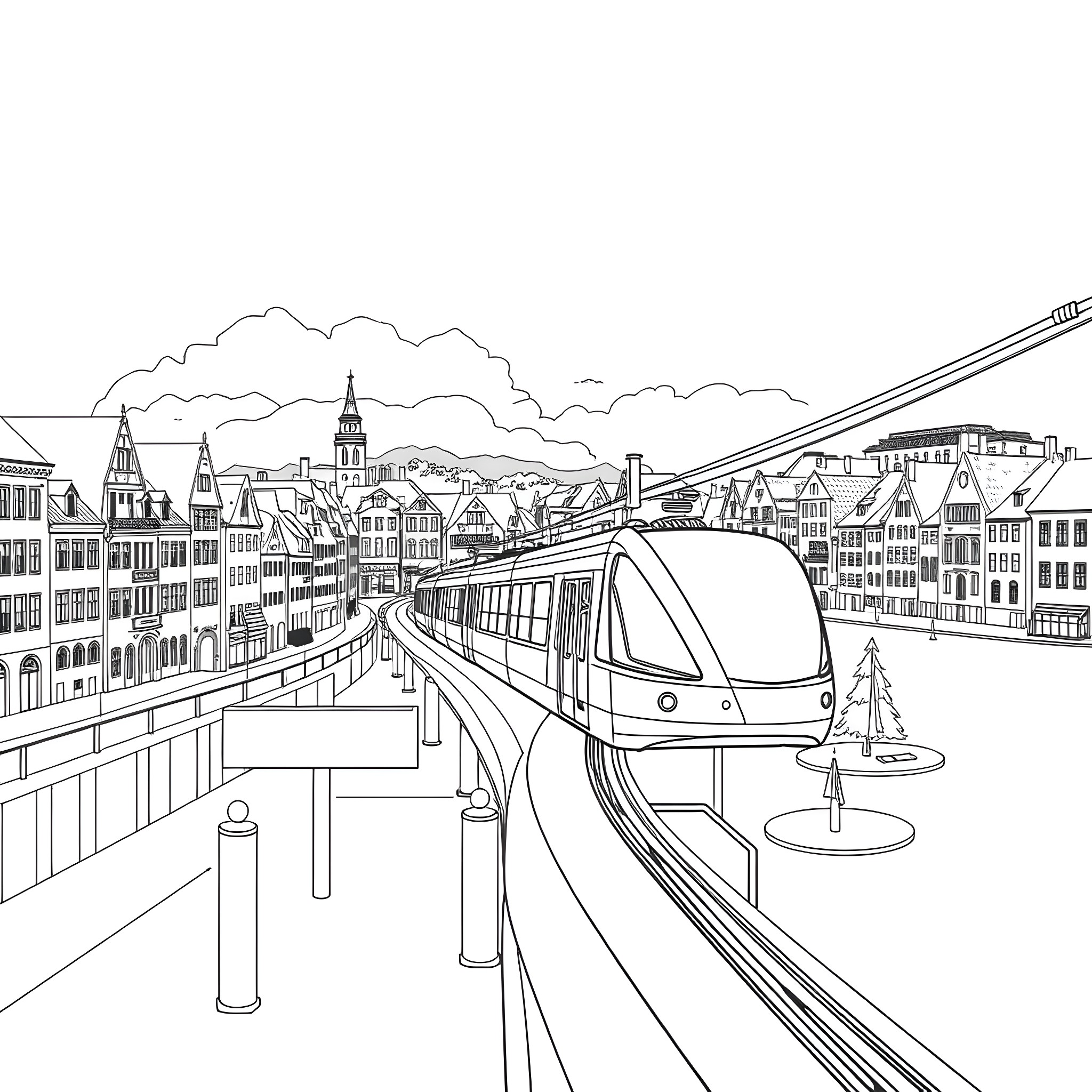 Best Monorail Coloring Pages (Free Printable PDF)