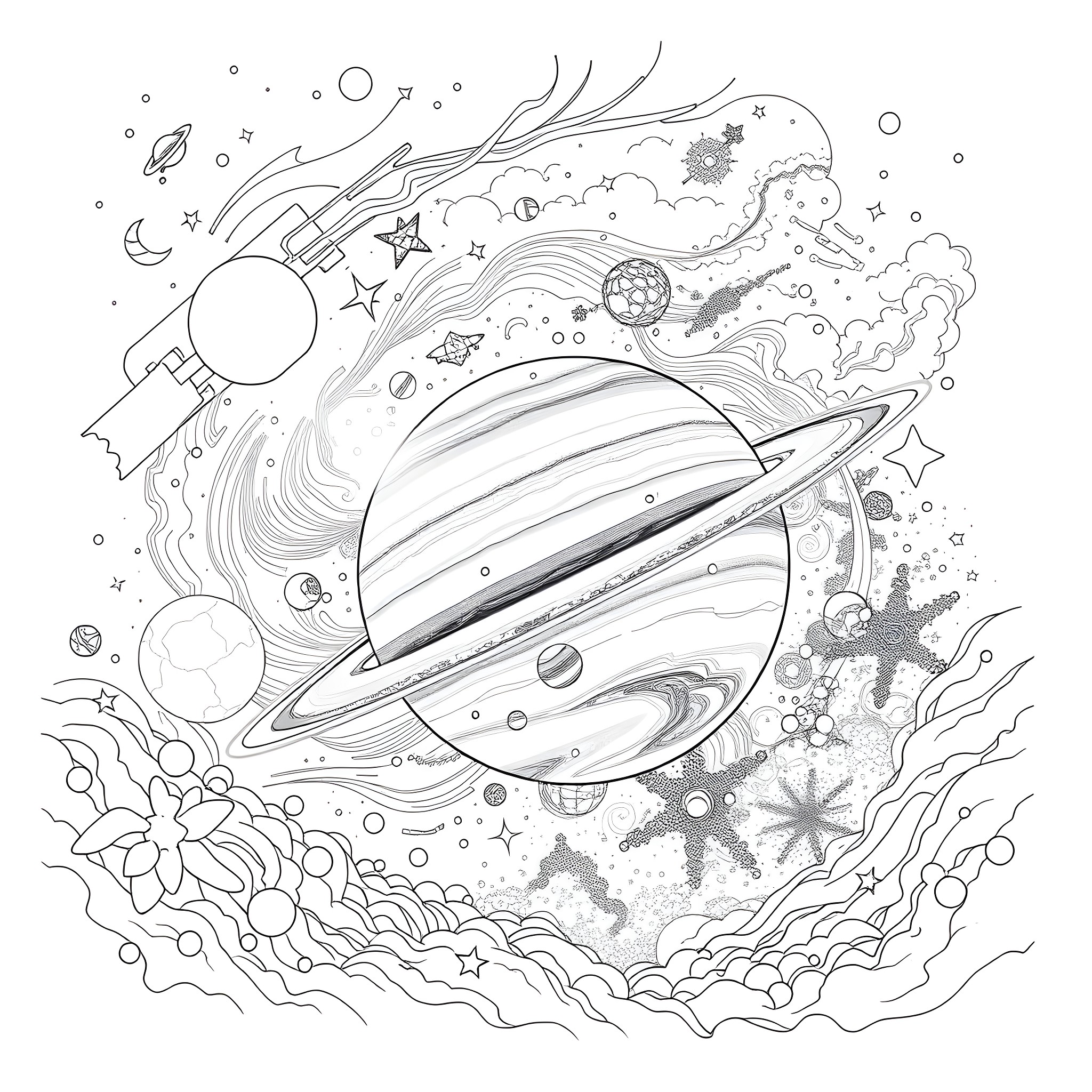 Best Space Coloring Pages (Free Printable PDF)