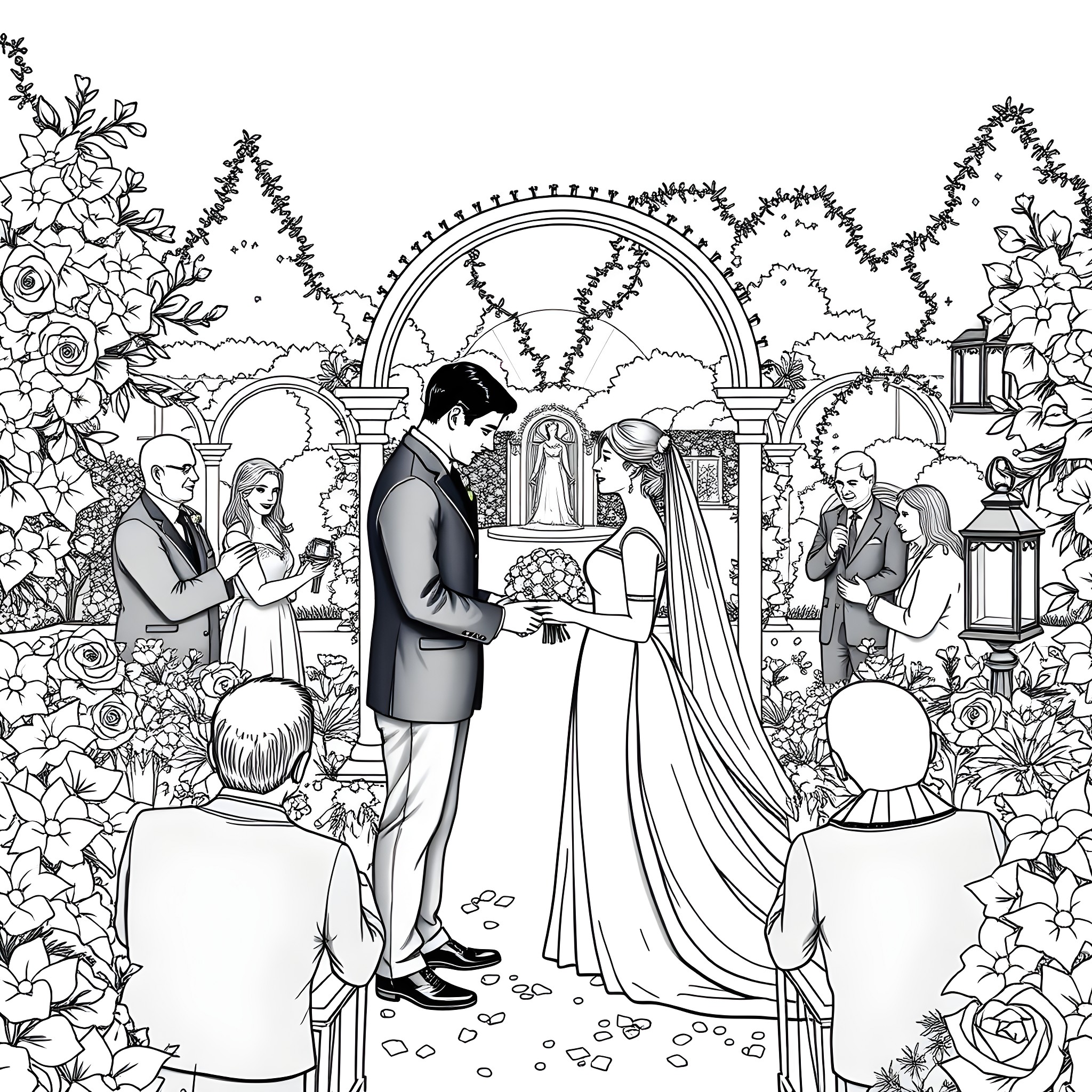 Best Wedding Coloring Pages (Free Printable PDF)