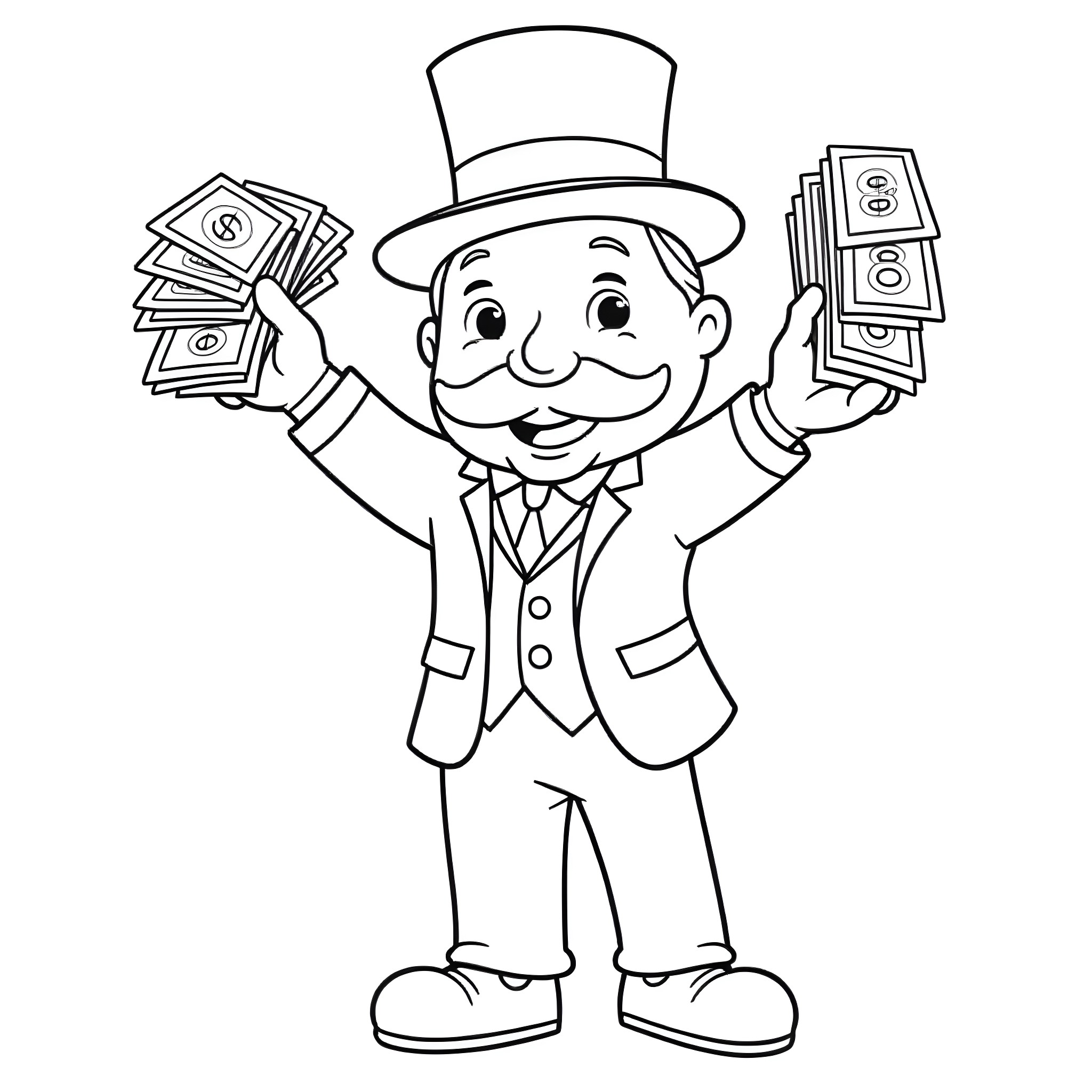 Best Monopoly Man Coloring Pages (Free Printable PDF)