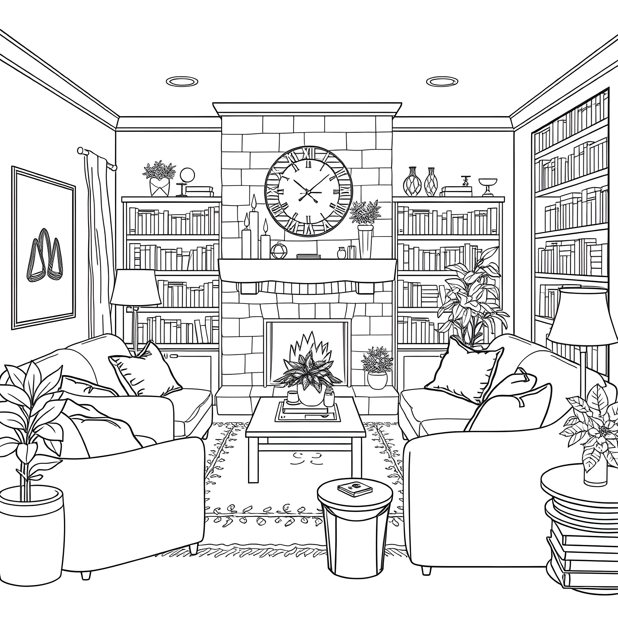 2 Best Livingroom Coloring Pages (Free Printable PDFs)