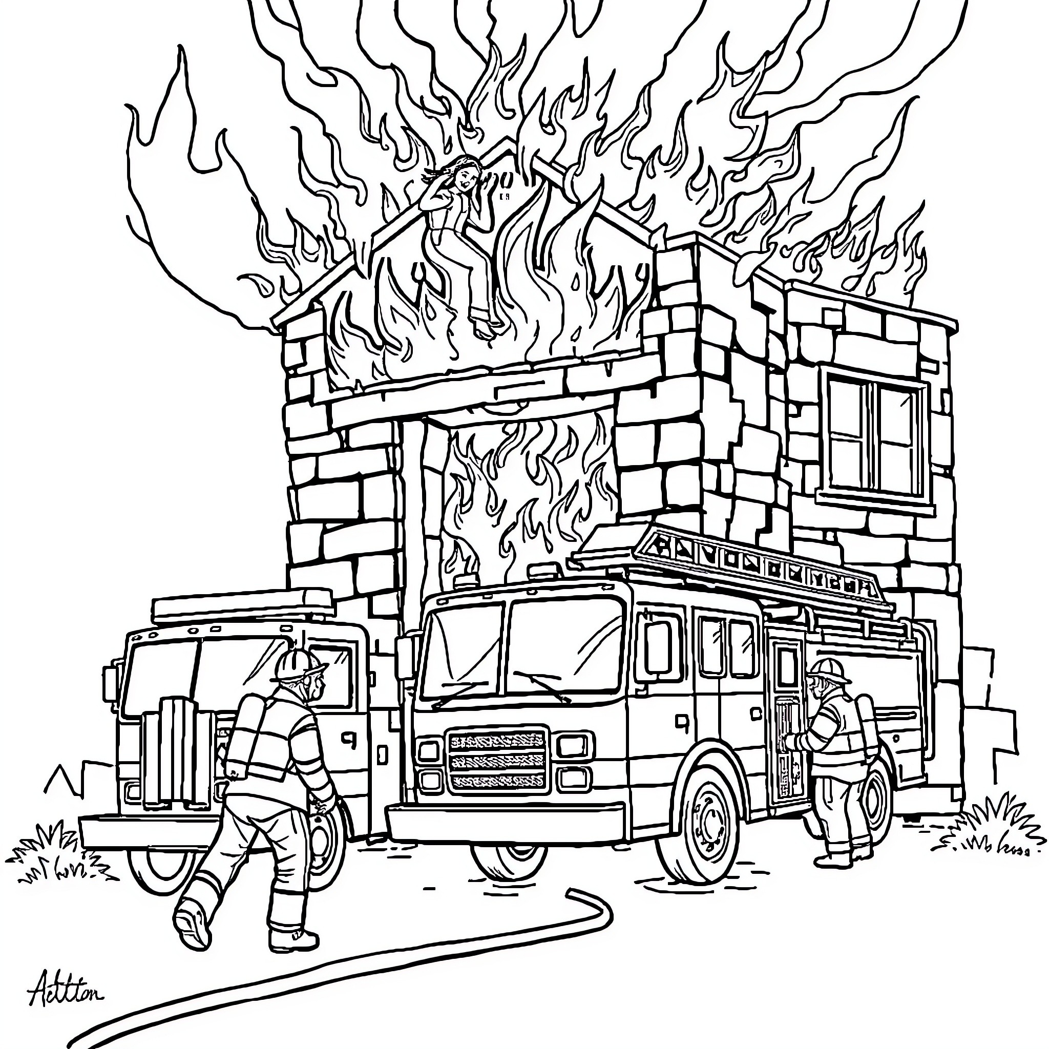 Best Fireman Coloring Pages (Free Printable PDF)