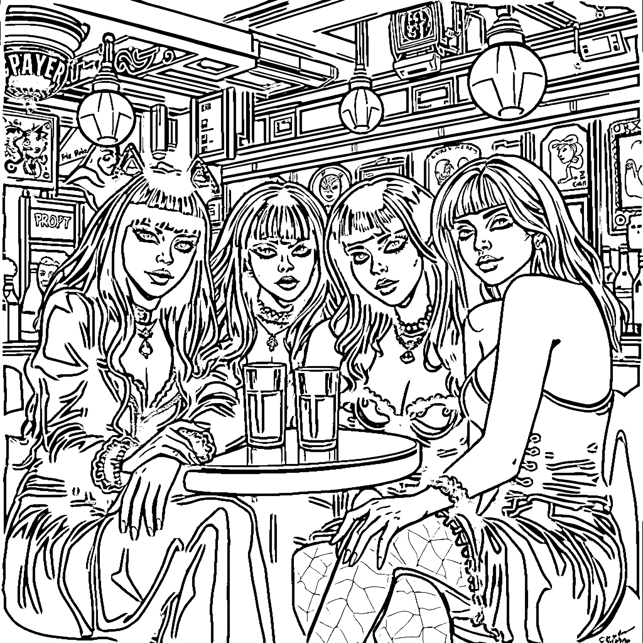 Best Goth Woman Coloring Pages (Free Printable PDF)