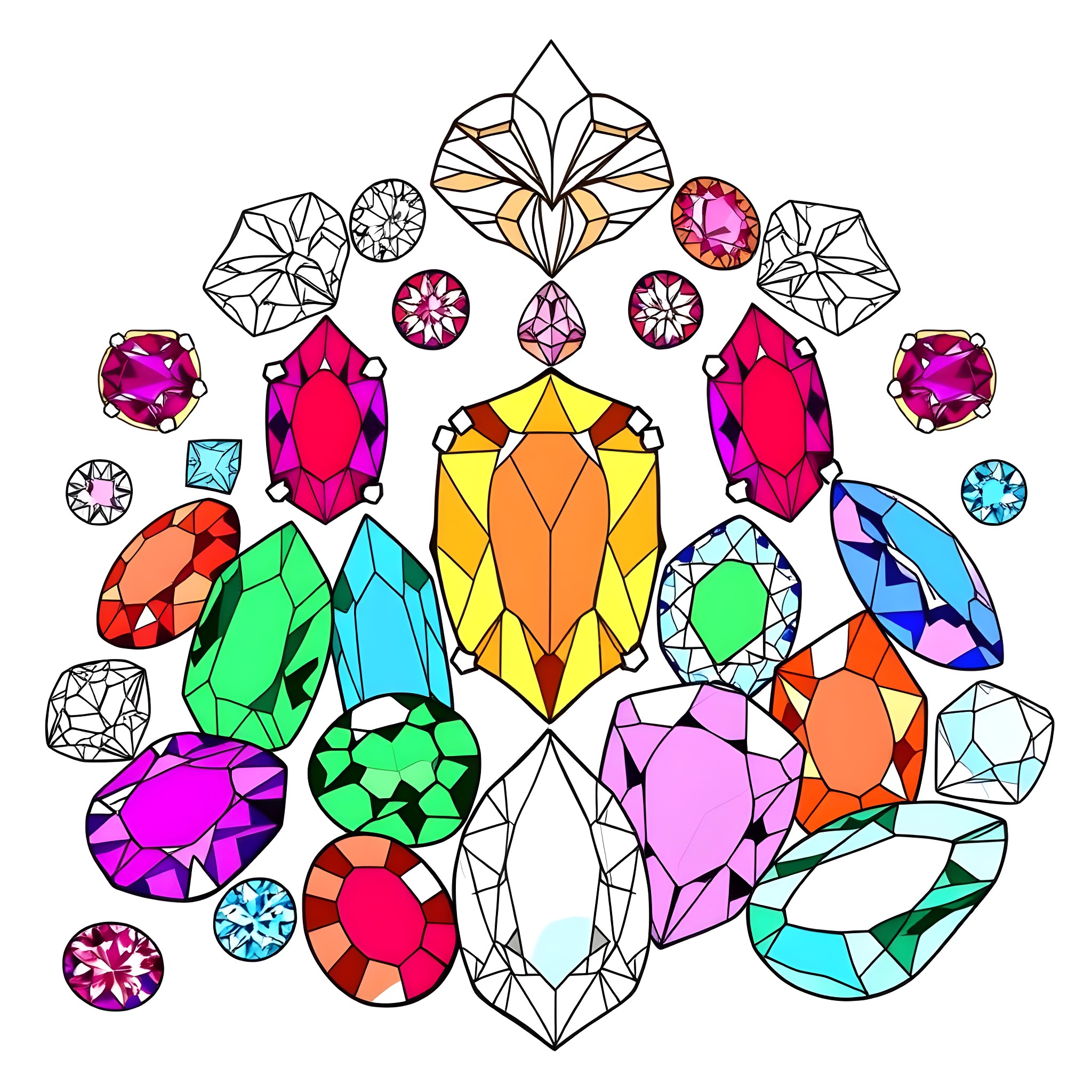 Best Gemstone Coloring Pages (Free Printable PDF)