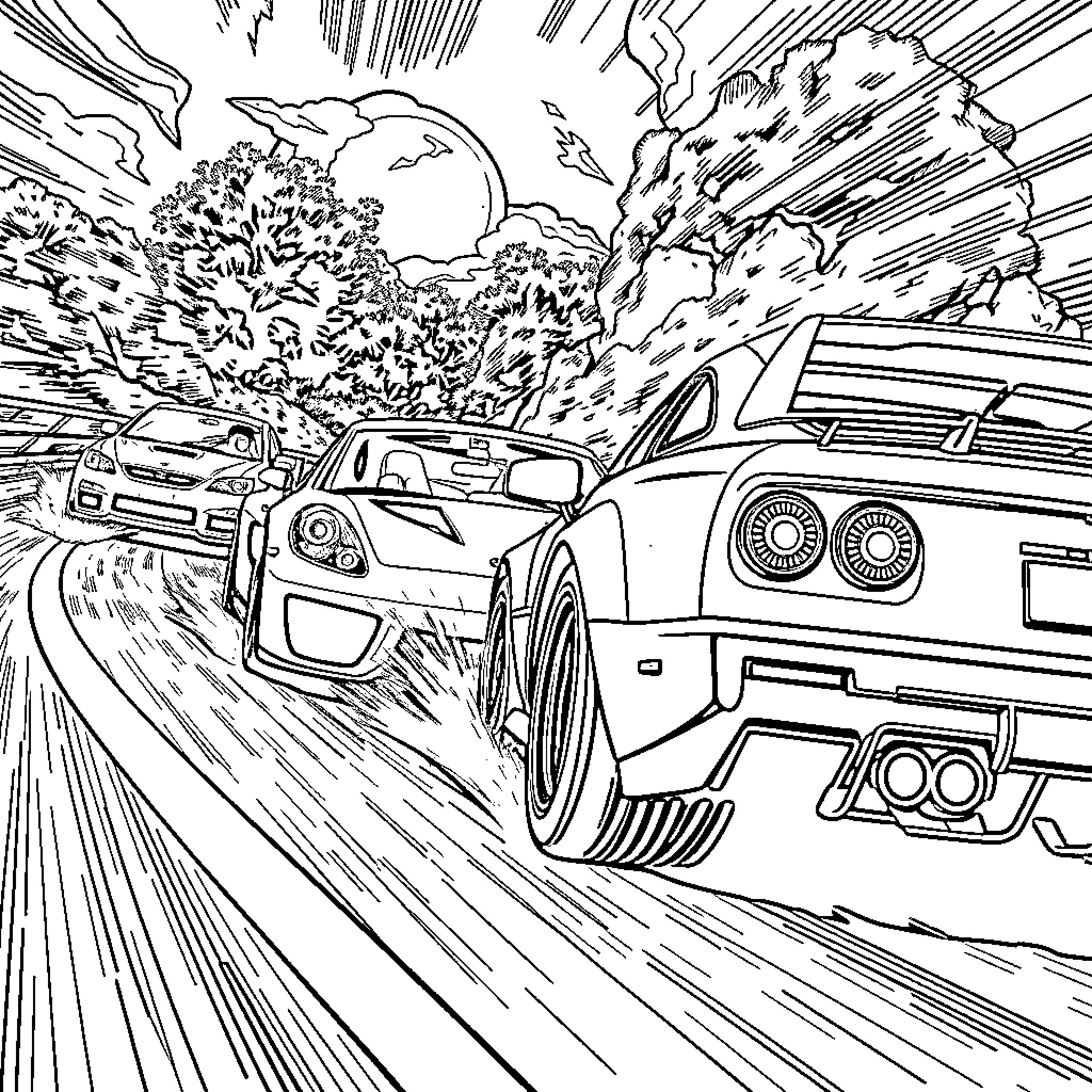 Best Fast Coloring Pages (Free Printable PDF)