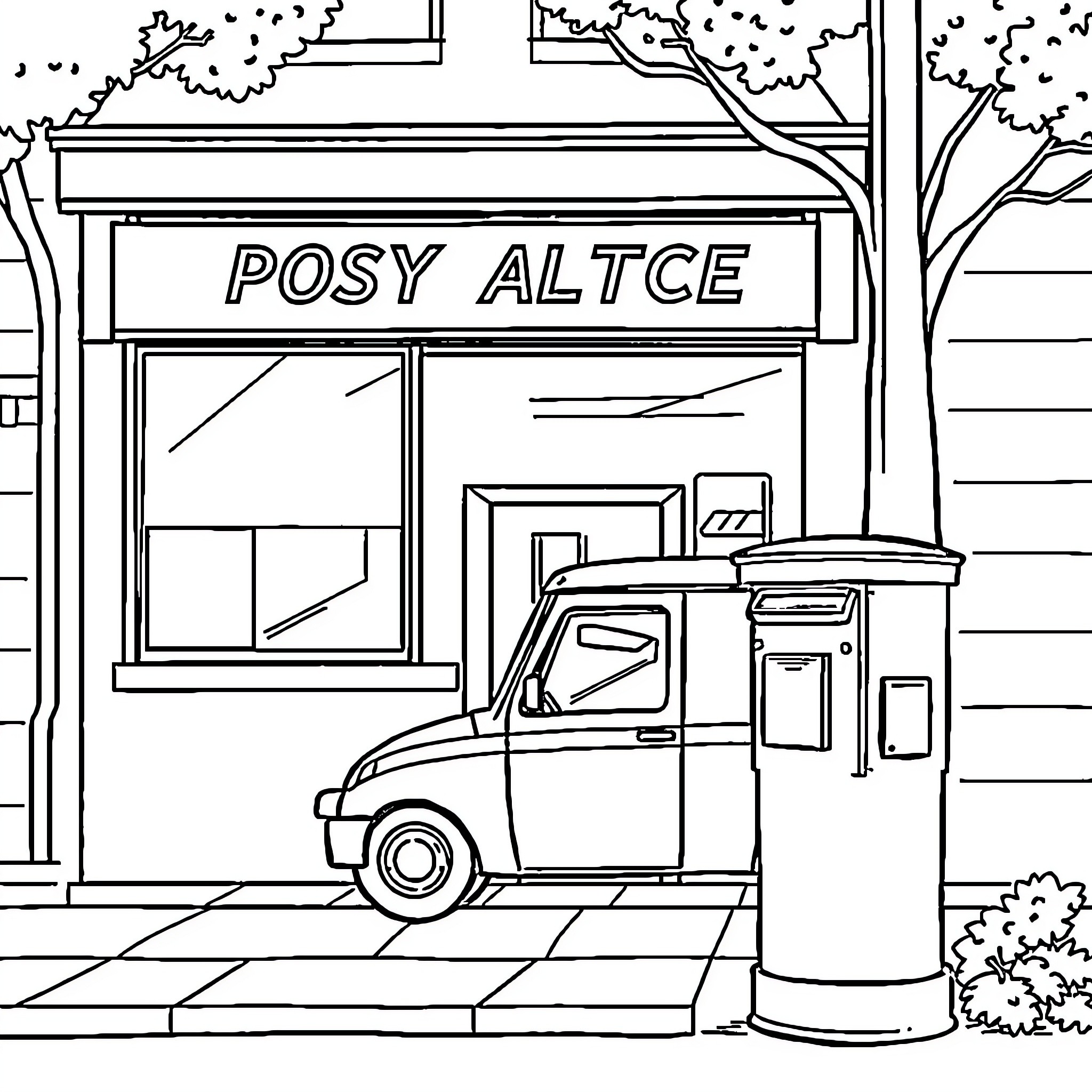 Best Post Office Coloring Pages (Free Printable PDF)