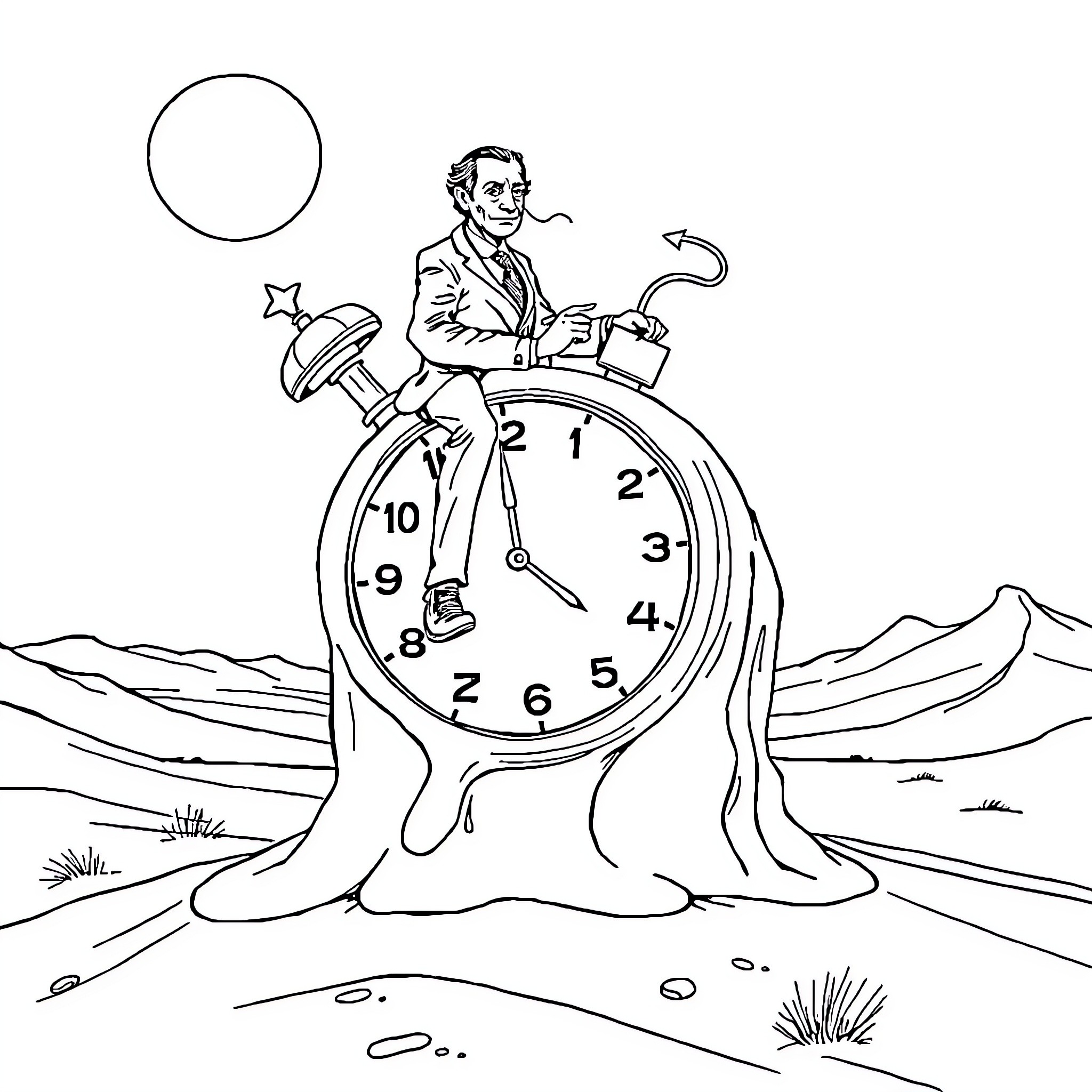 1 Best Salvador Dali Coloring Pages (Free Printable PDFs)