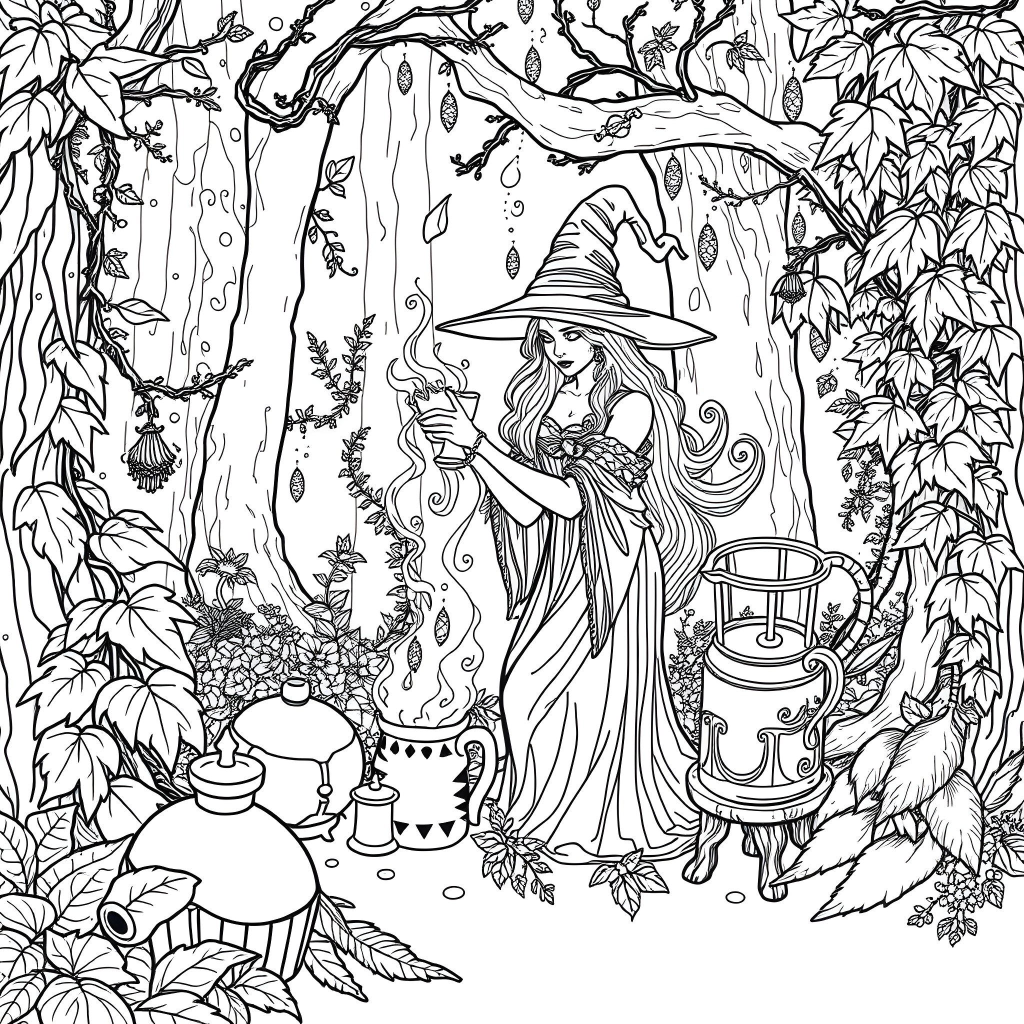 130 Best Witch Coloring Pages (Free Printable PDFs)