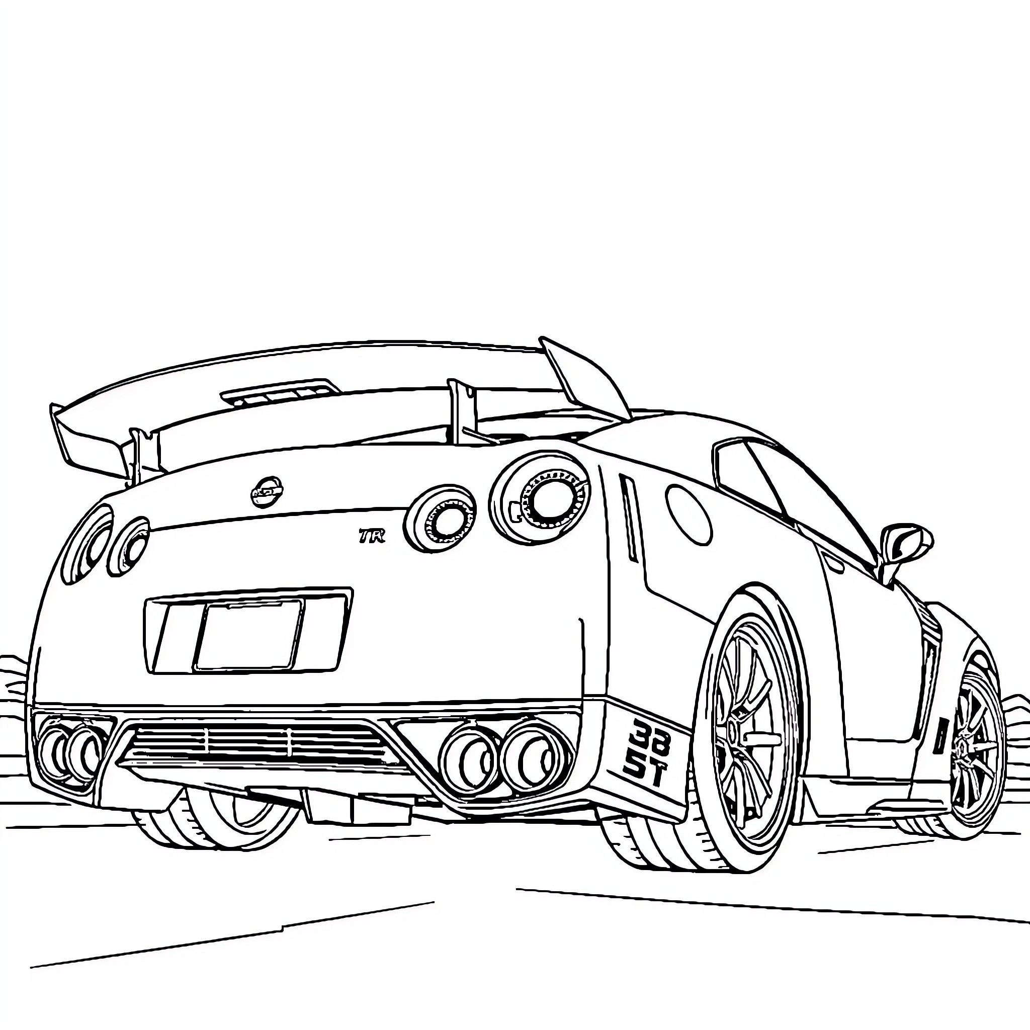 Best Nissan GTR Coloring Pages (Free Printable PDF)
