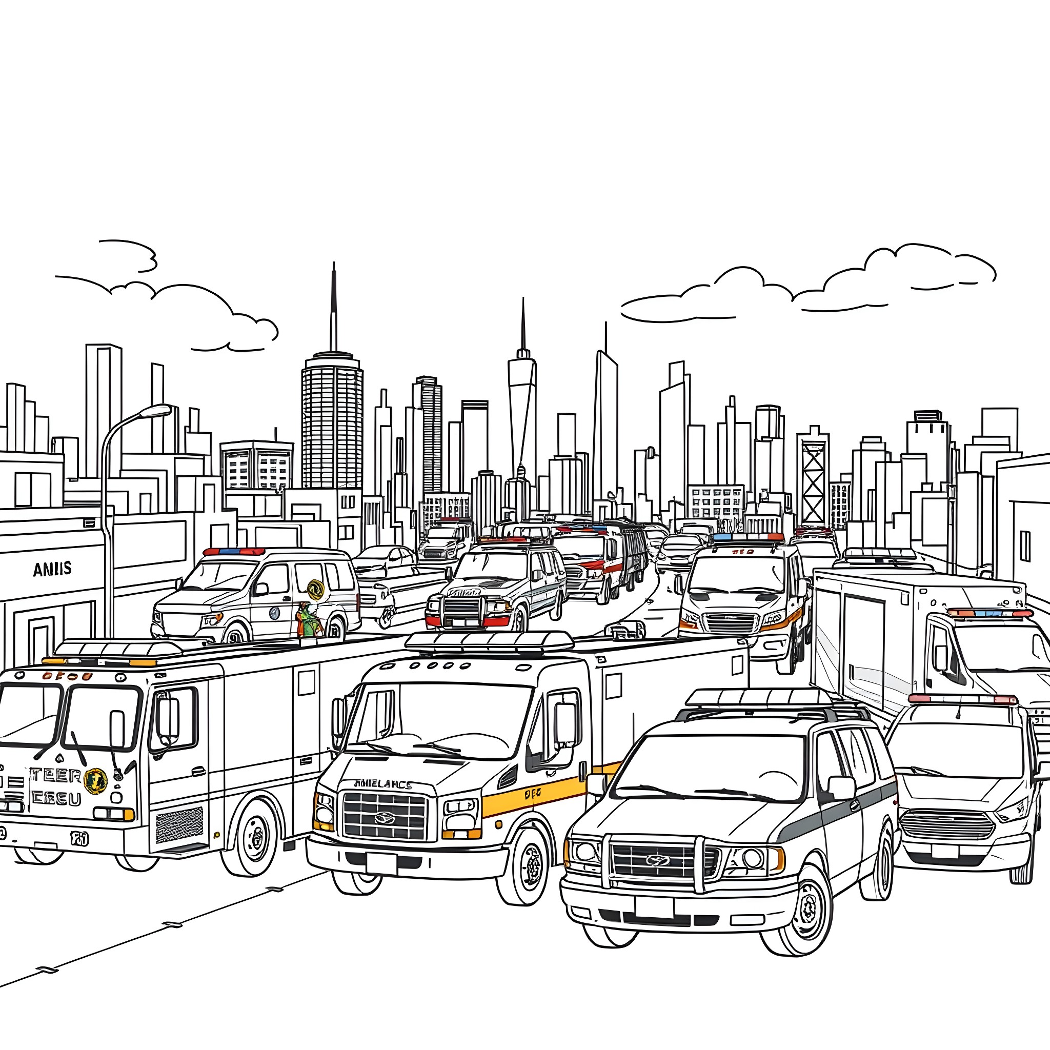 Best Emergency Vehicle Coloring Pages (Free Printable PDF)