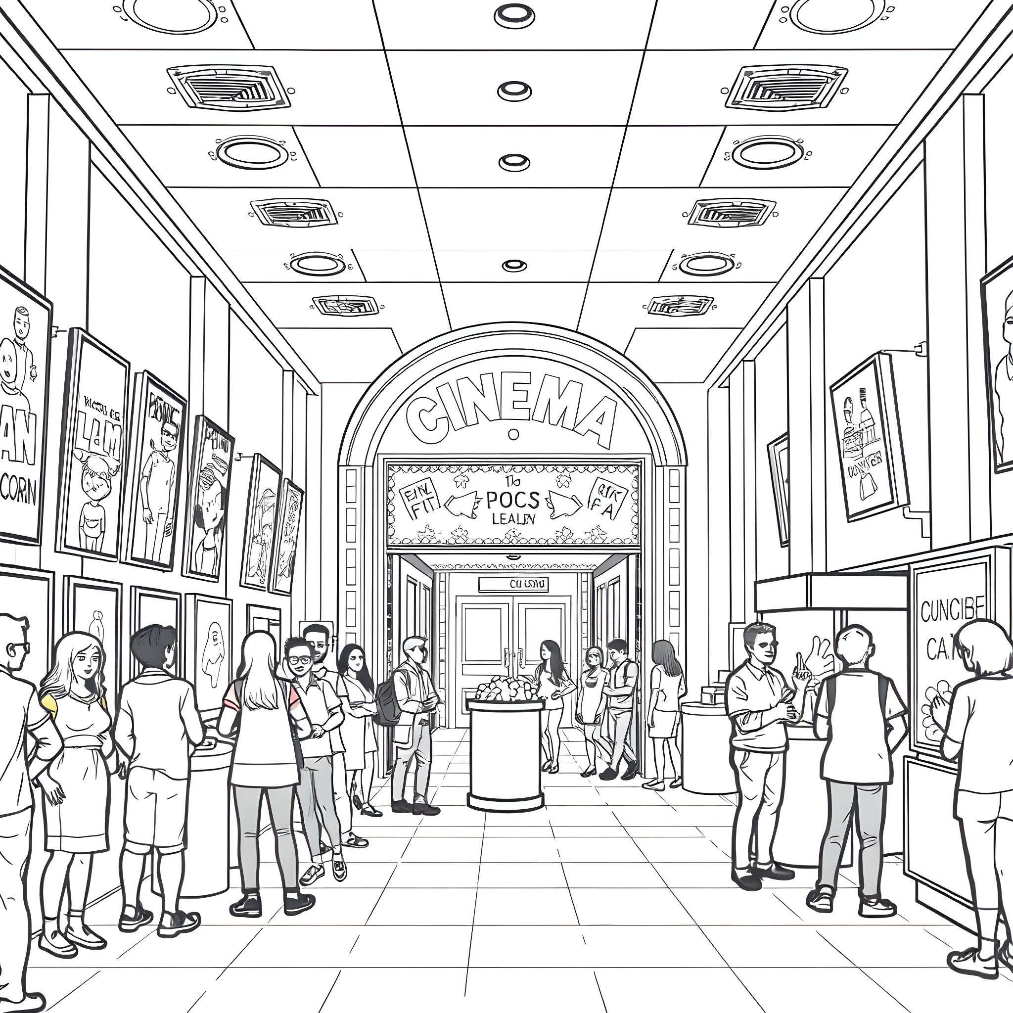 Best Cinema Coloring Pages (Free Printable PDF)