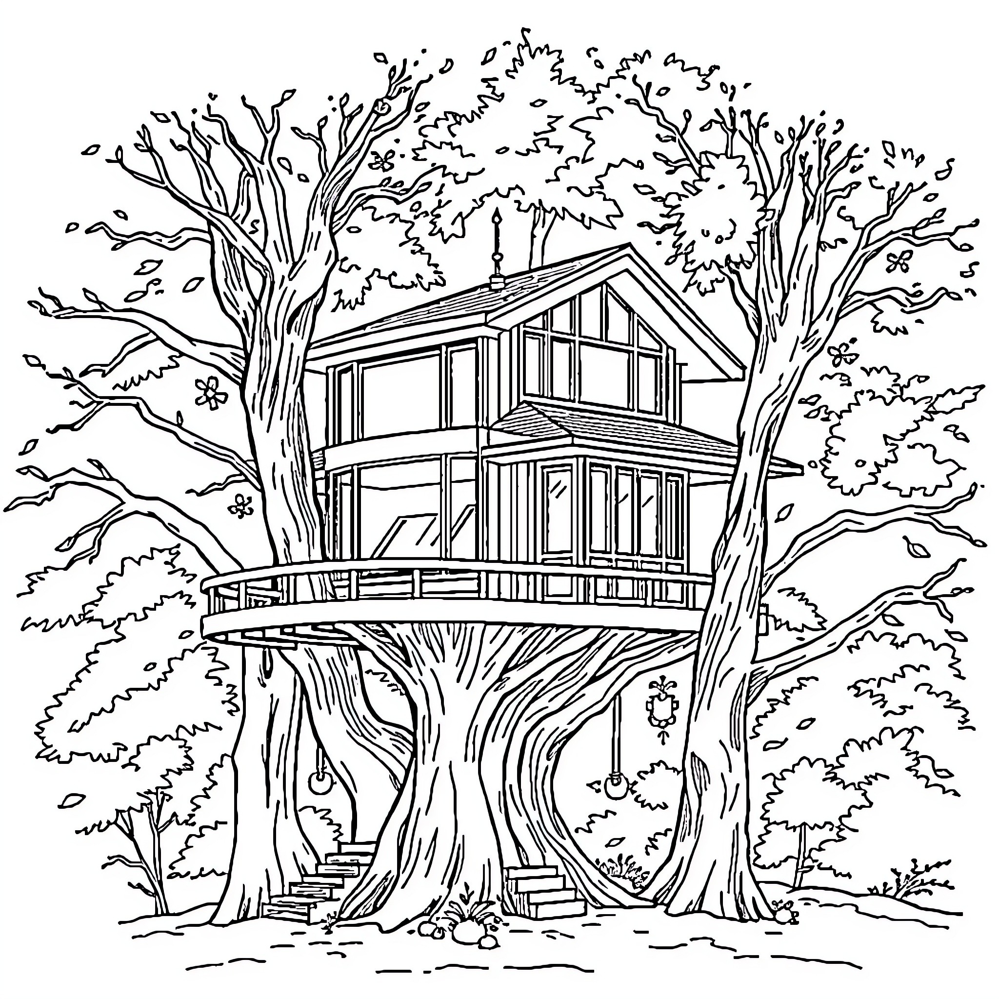 Best Treehouse Coloring Pages (Free Printable PDF)