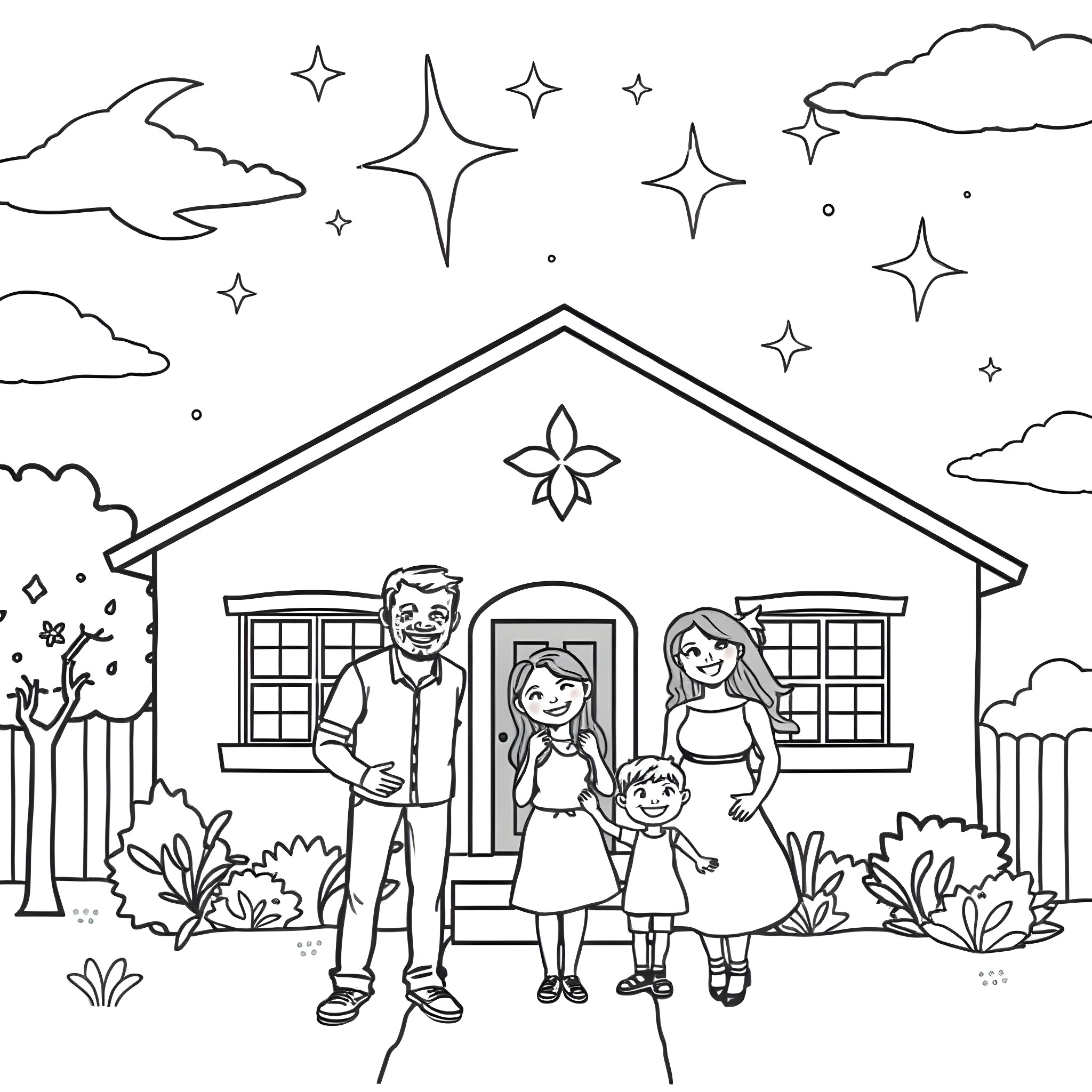 254 Best Family Coloring Pages (Free Printable PDFs)