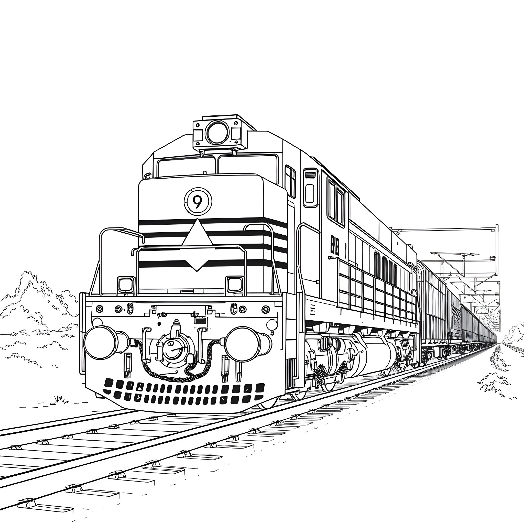 30 Best Locomotive Coloring Pages (Free Printable PDFs)