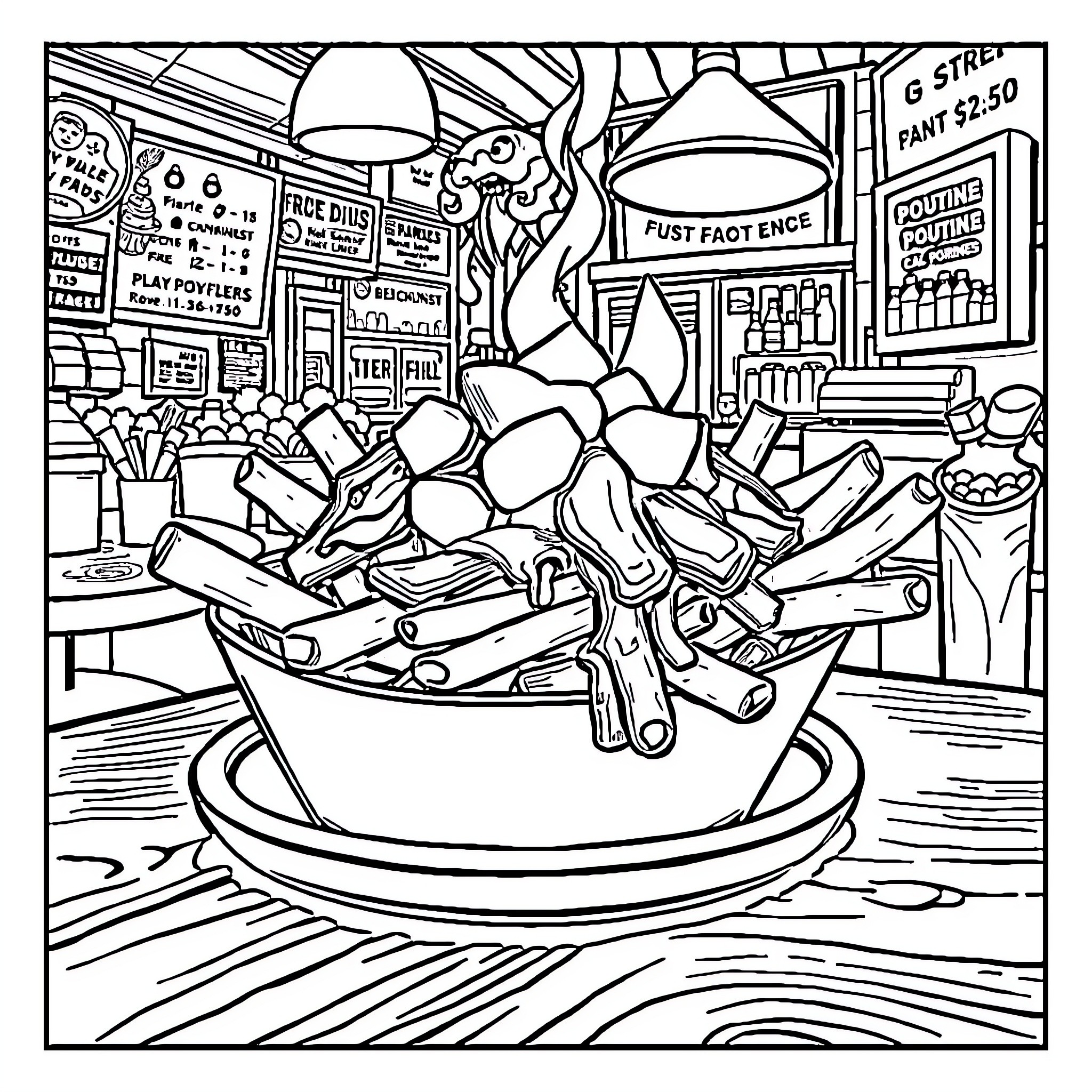 Best Poutine Coloring Pages (Free Printable PDF)