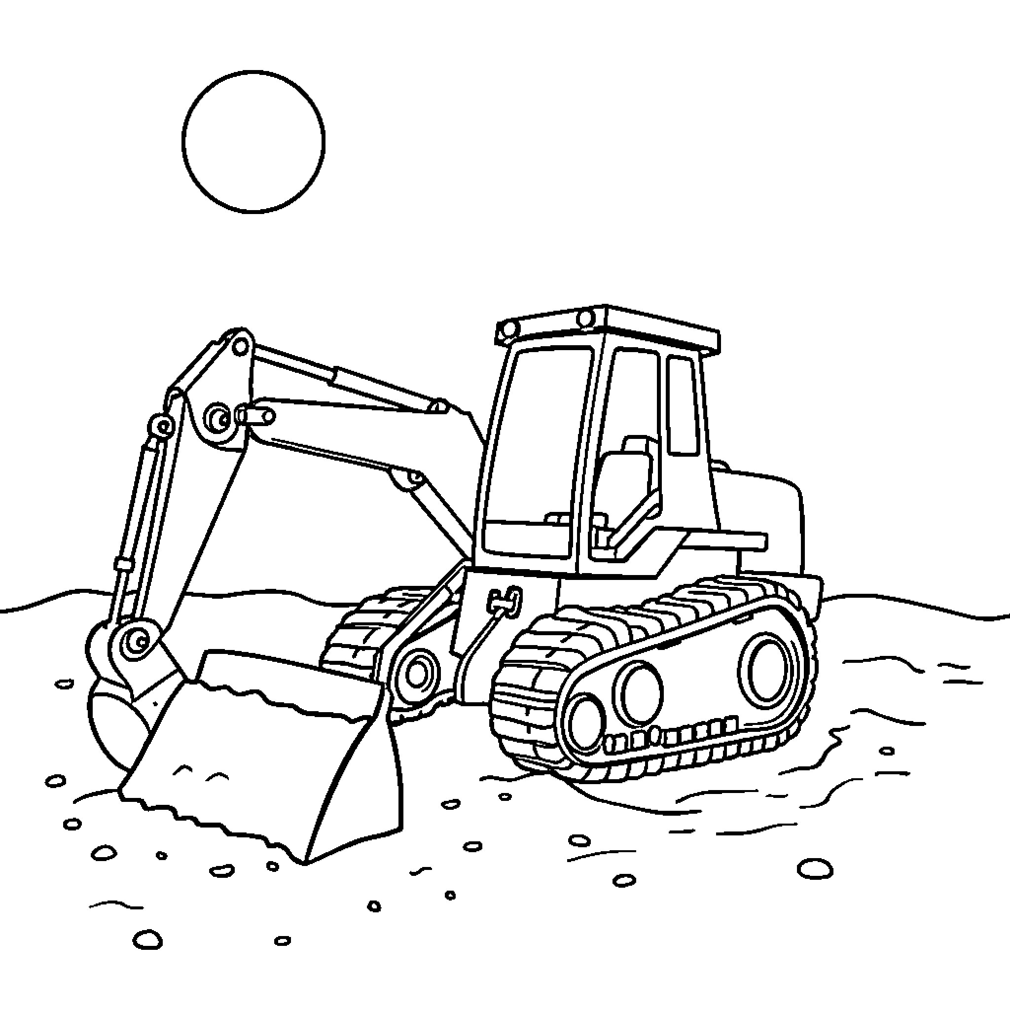 Best Digger Coloring Pages (Free Printable PDF)