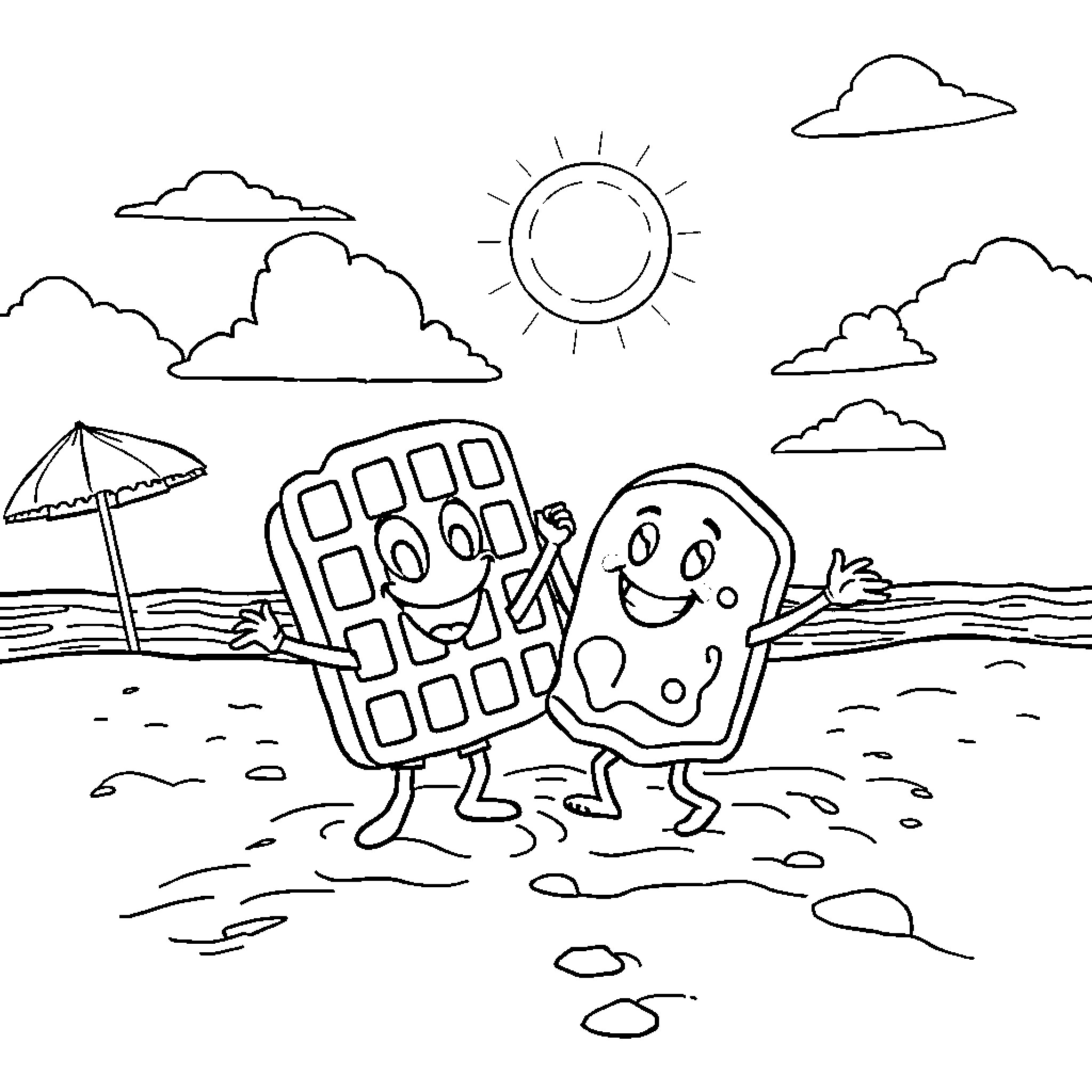 Best Waffle Coloring Pages (Free Printable PDF)