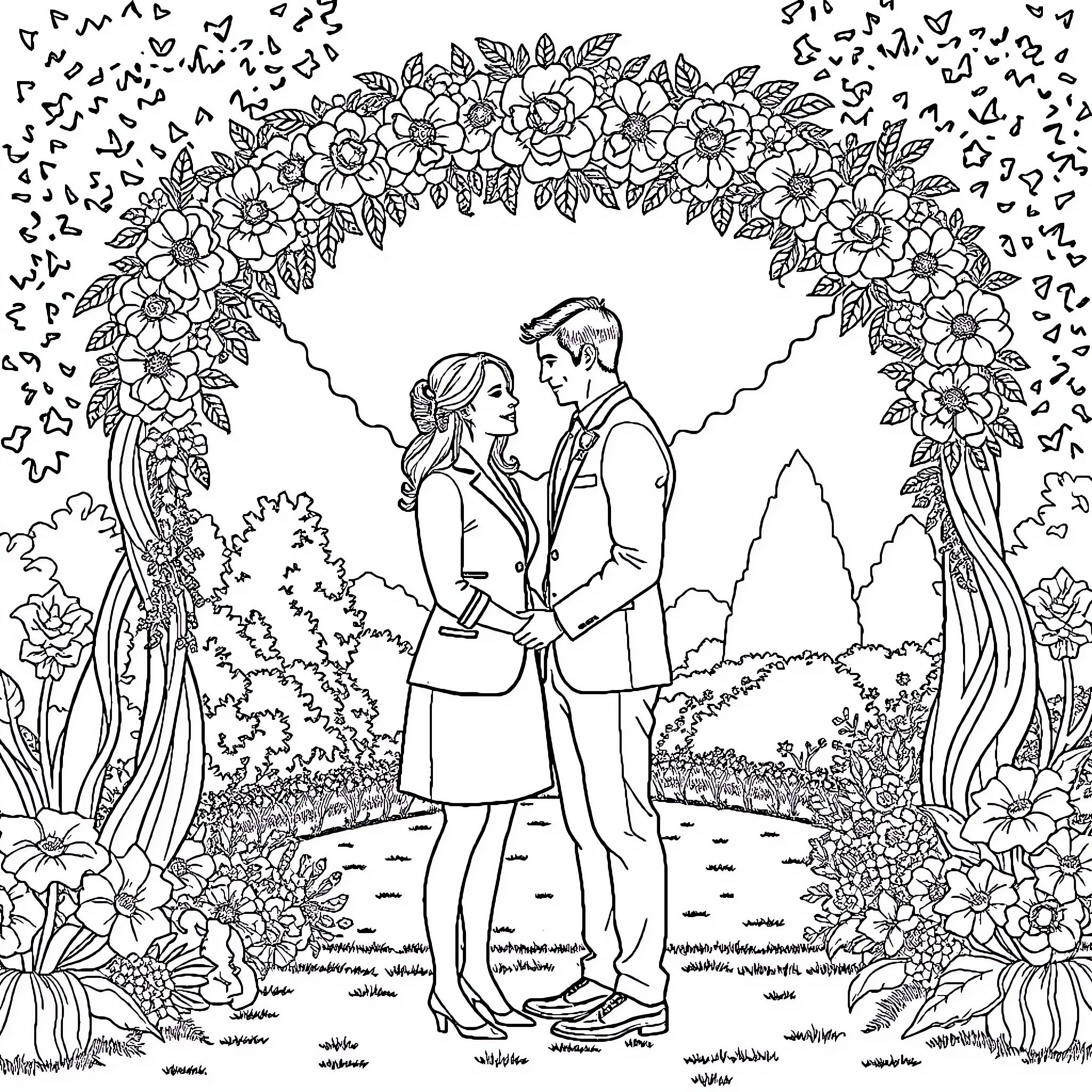Best Wedding Coloring Pages (Free Printable PDF)