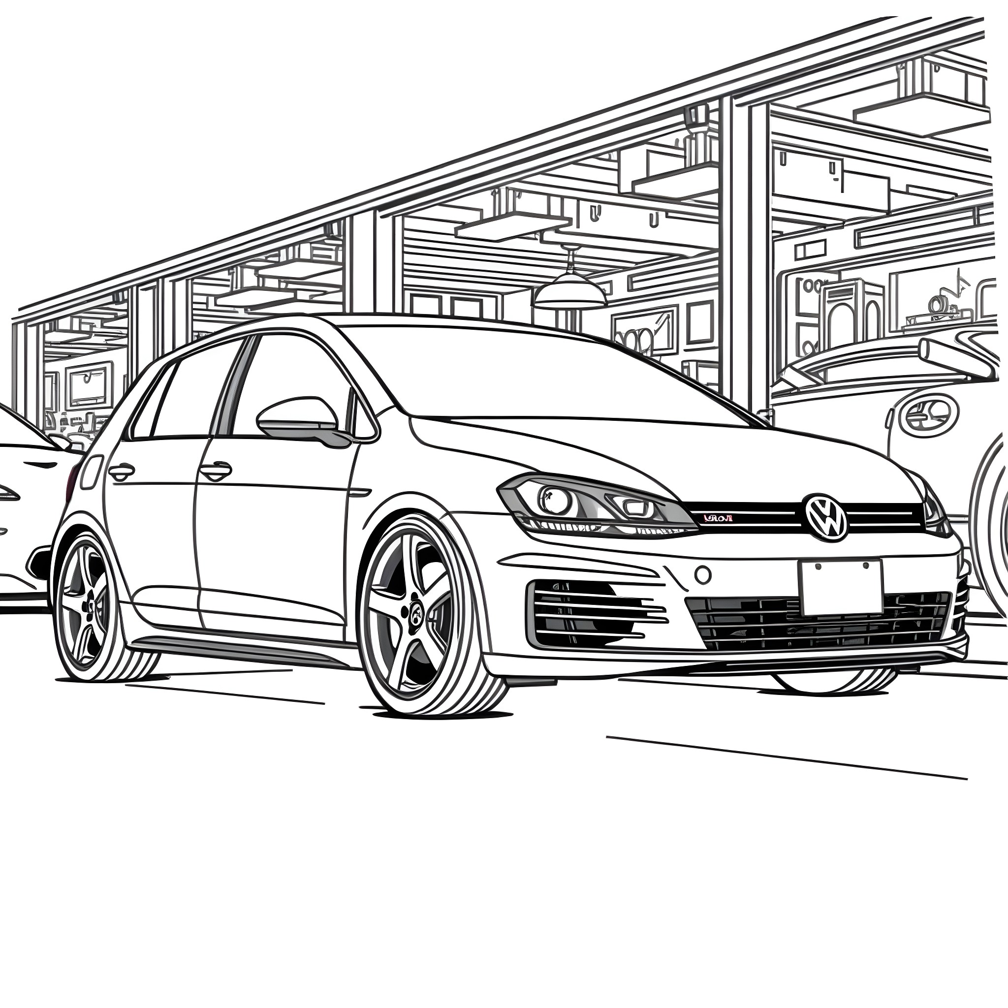 Best Vw Golf Coloring Pages (Free Printable PDF)