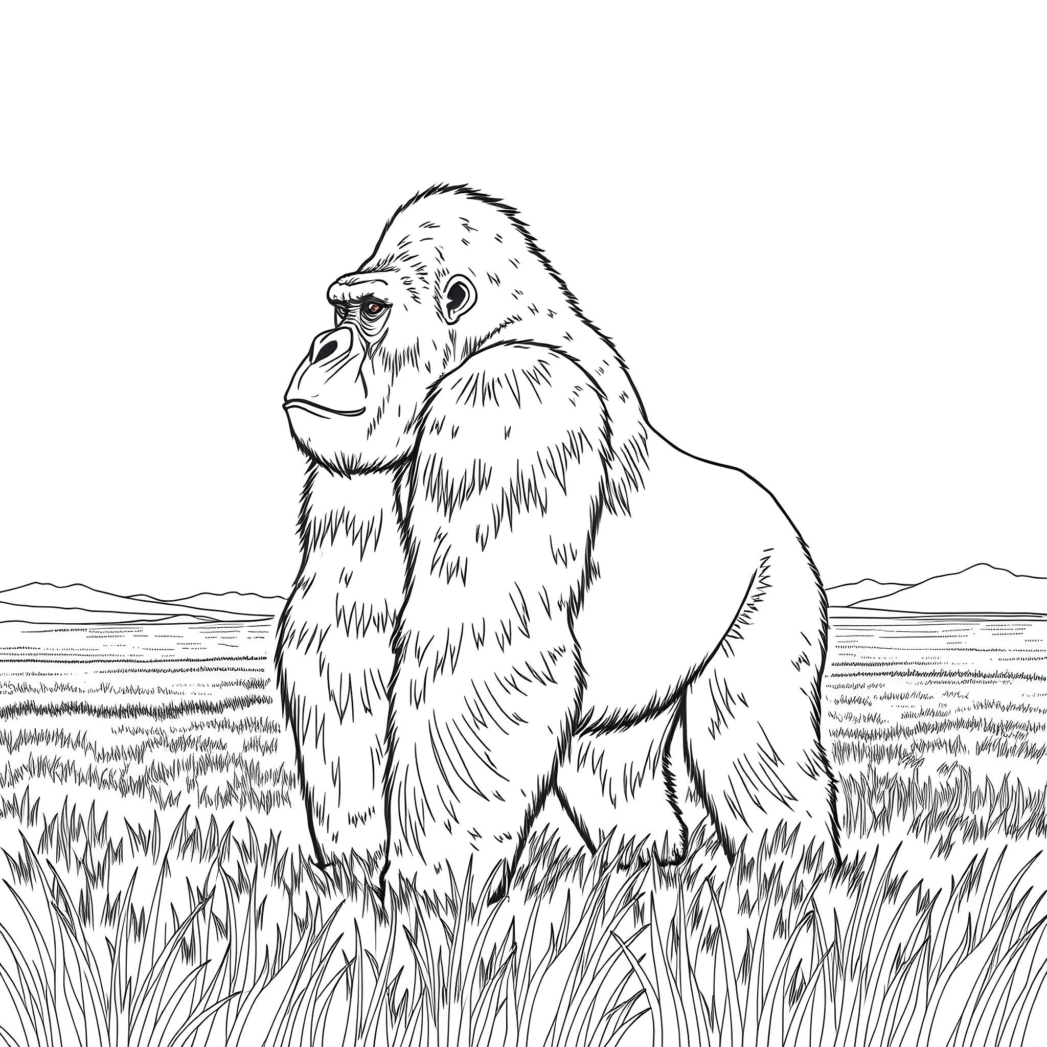 29 Best Gorilla Coloring Pages (Free Printable PDFs)