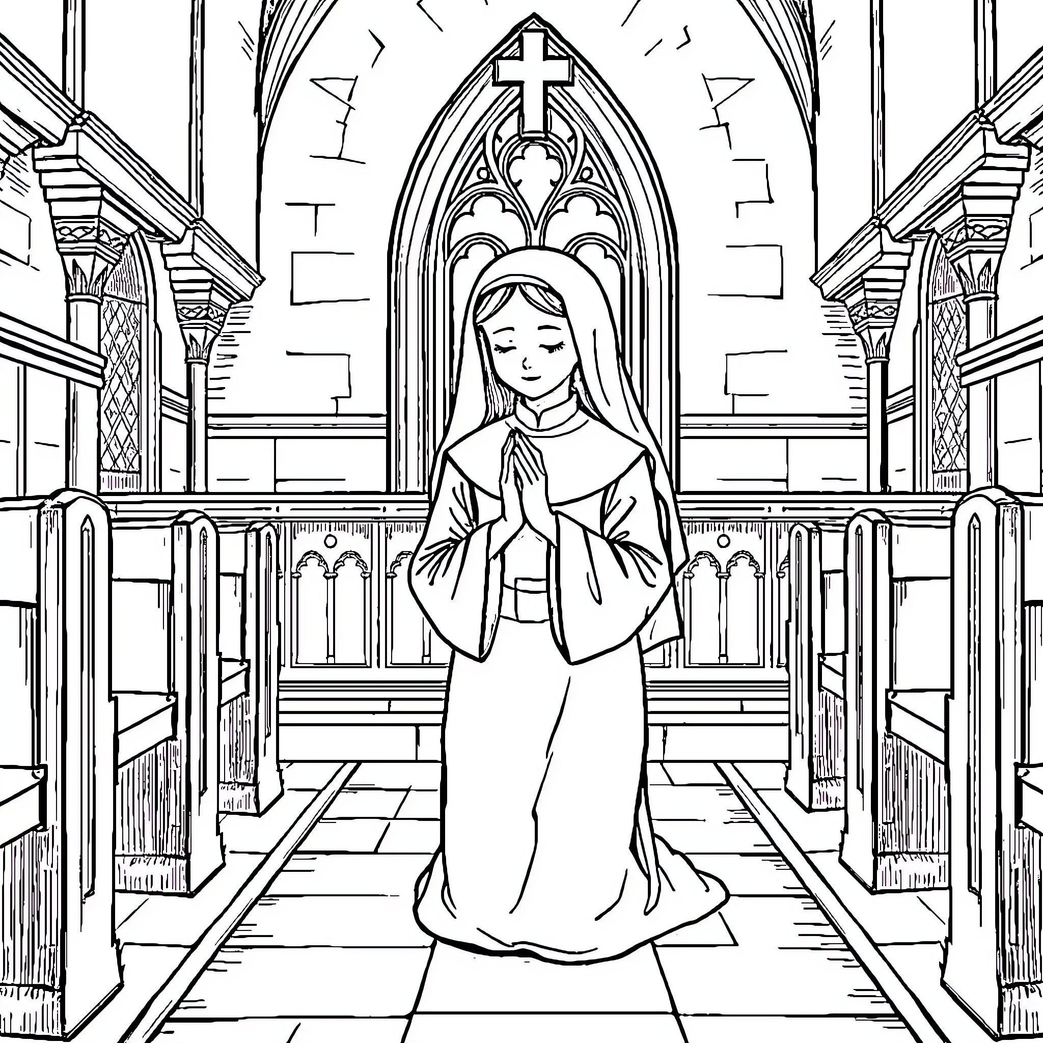 Best Nun Coloring Pages (Free Printable PDF)