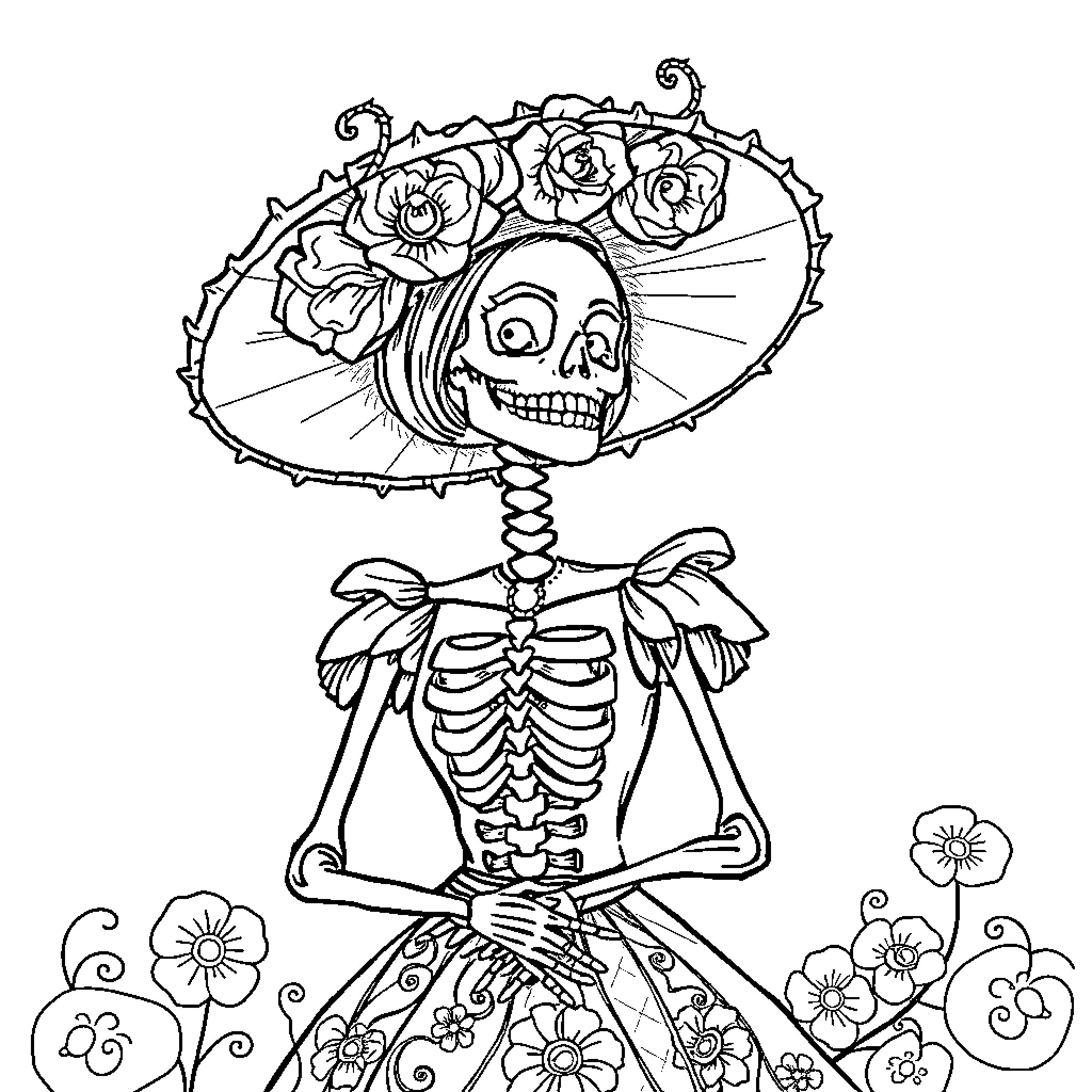 Best Catrina Coloring Pages (Free Printable PDF)