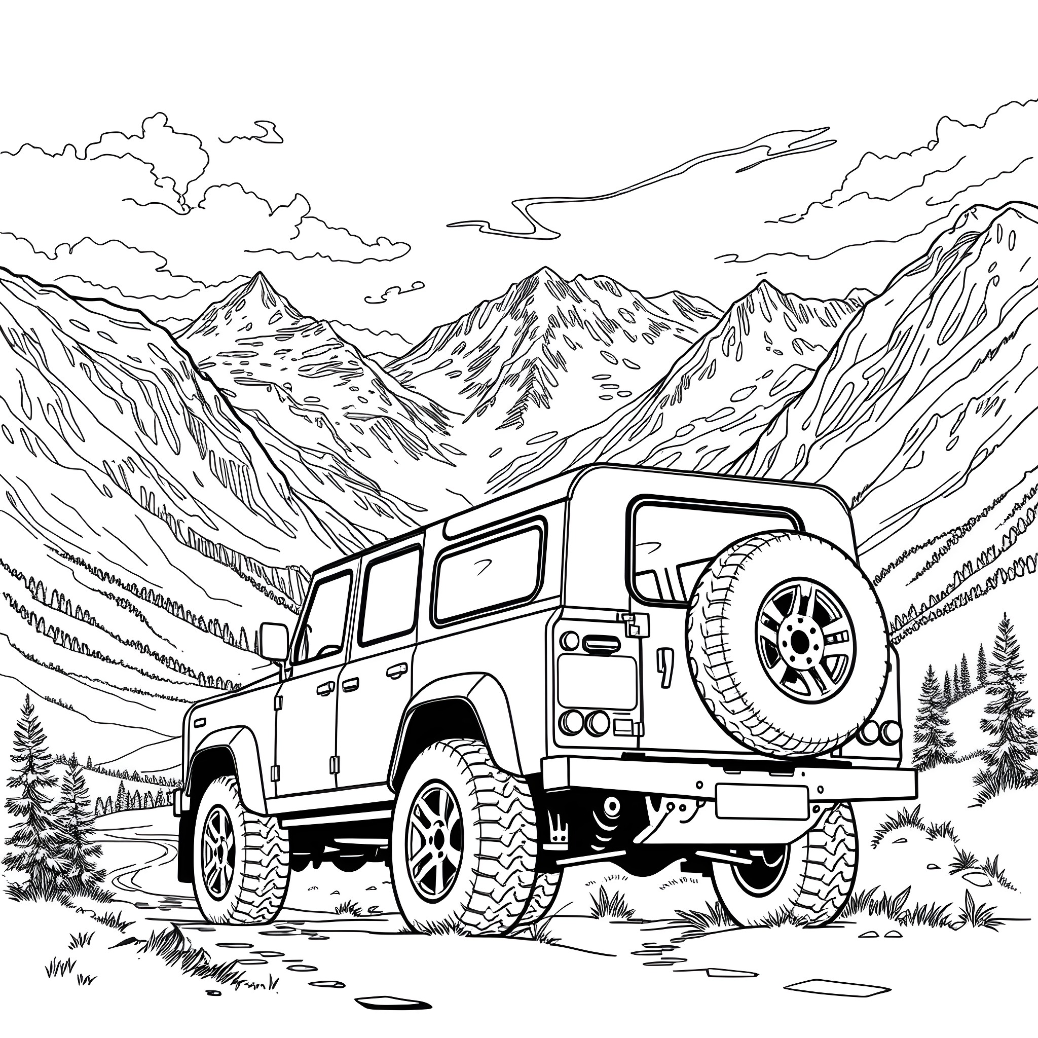 Best Land Rover Coloring Pages (Free Printable PDF)