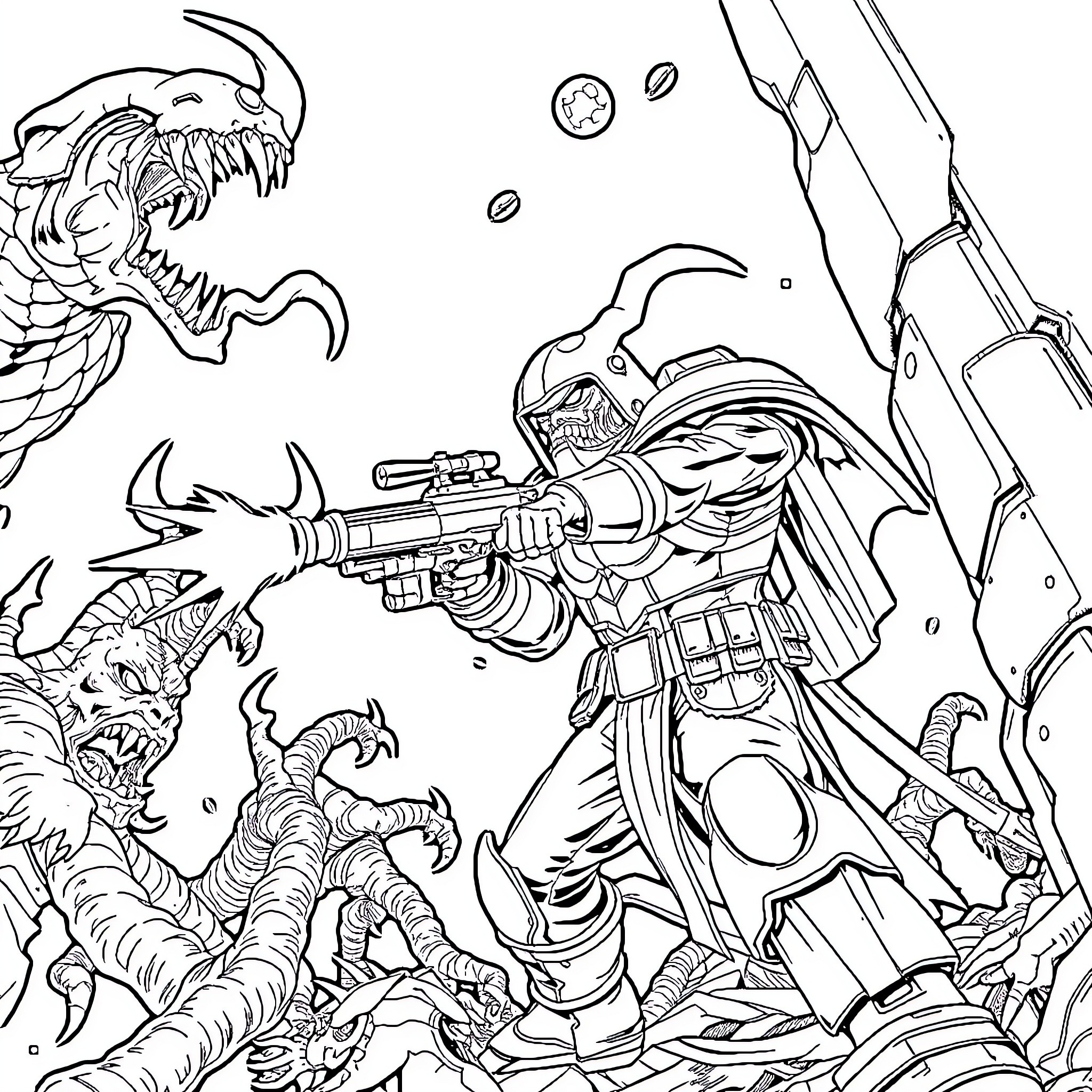 Best Doom Marine Coloring Pages (Free Printable PDF)